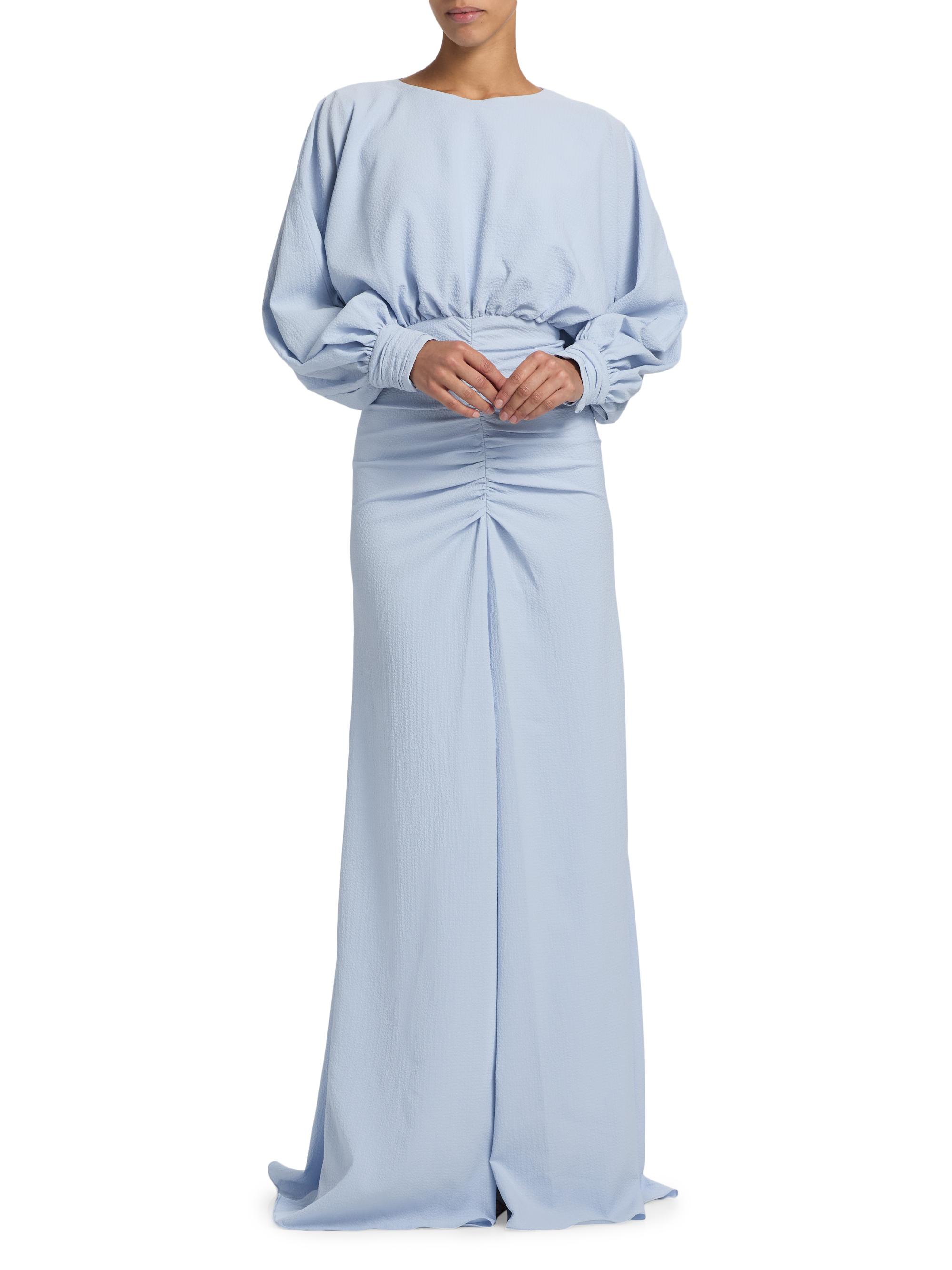 Amsale Gathered A-Line Gown | Saks Fifth Avenue