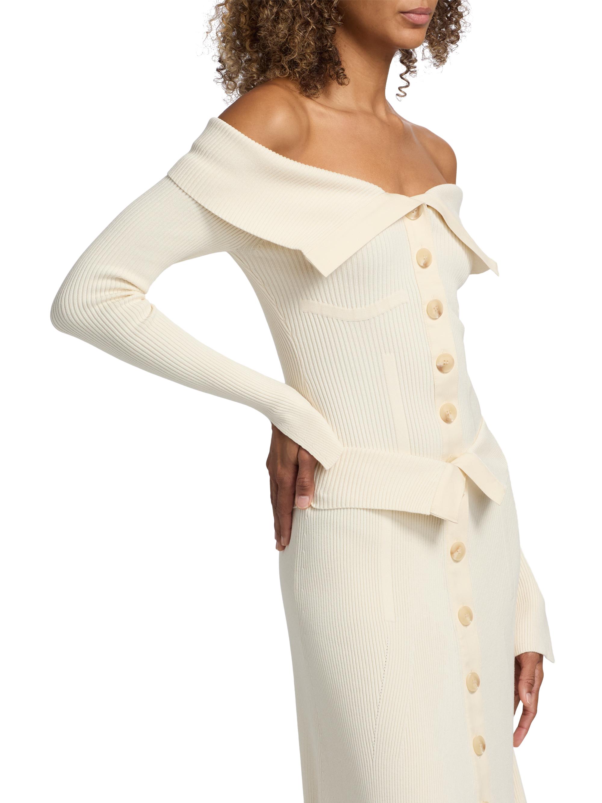 Zimmermann Off-Shoulder Knit Cardigan | Saks Fifth Avenue