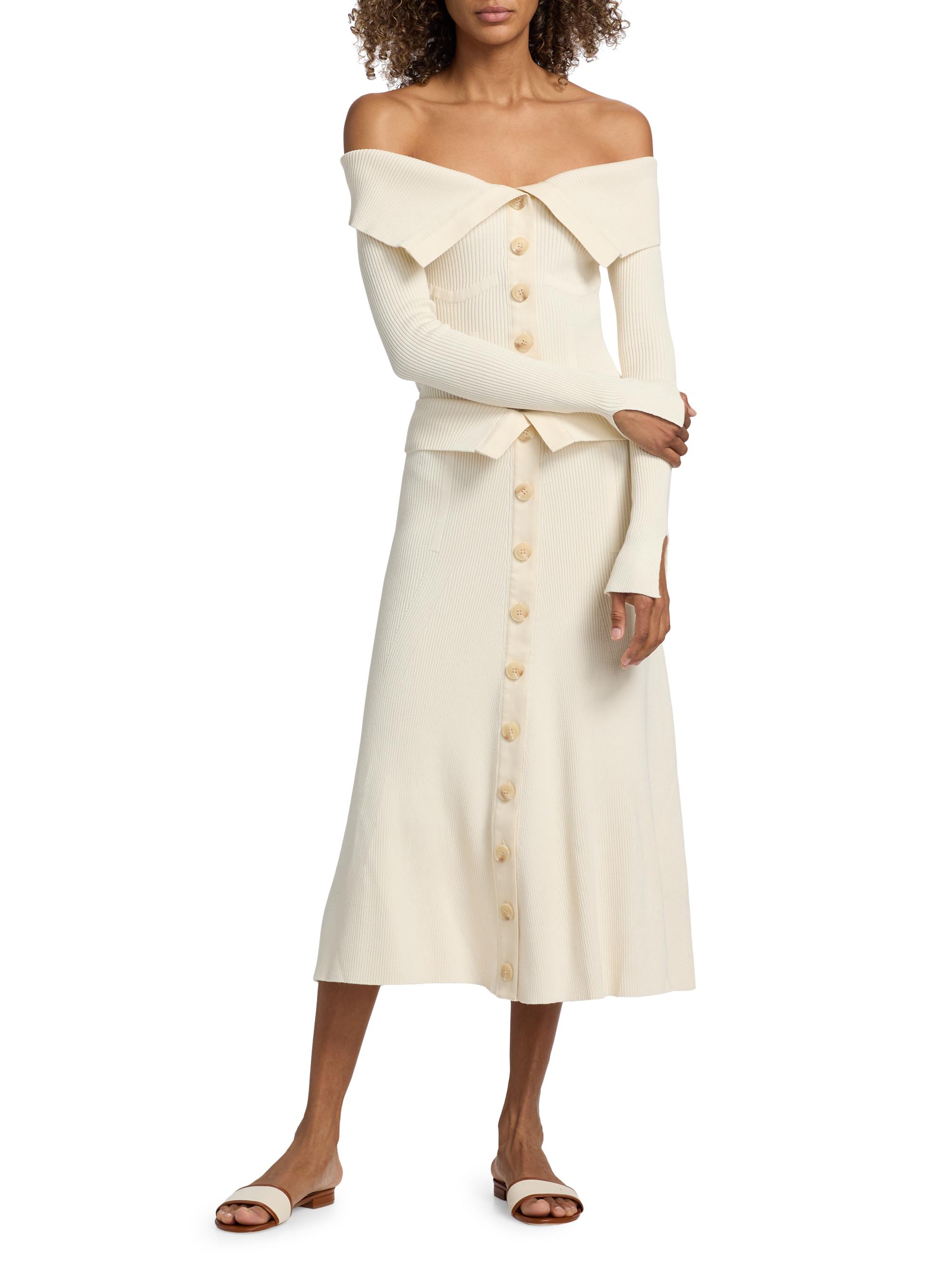 Zimmermann Off-Shoulder Knit Cardigan | Saks Fifth Avenue