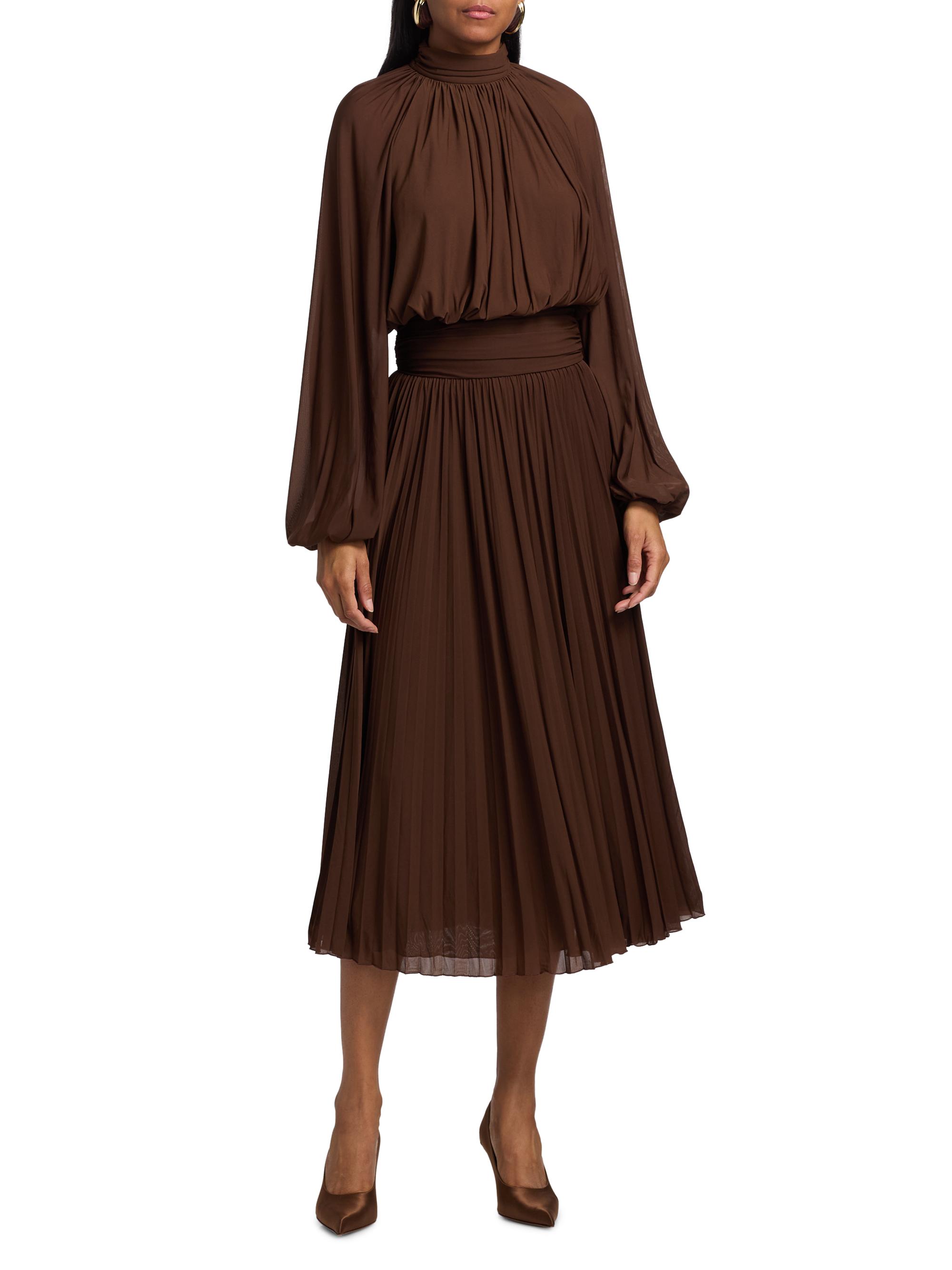 Ronny Kobo Blythe Pleated Blouson Midi-Dress | Saks Fifth Avenue