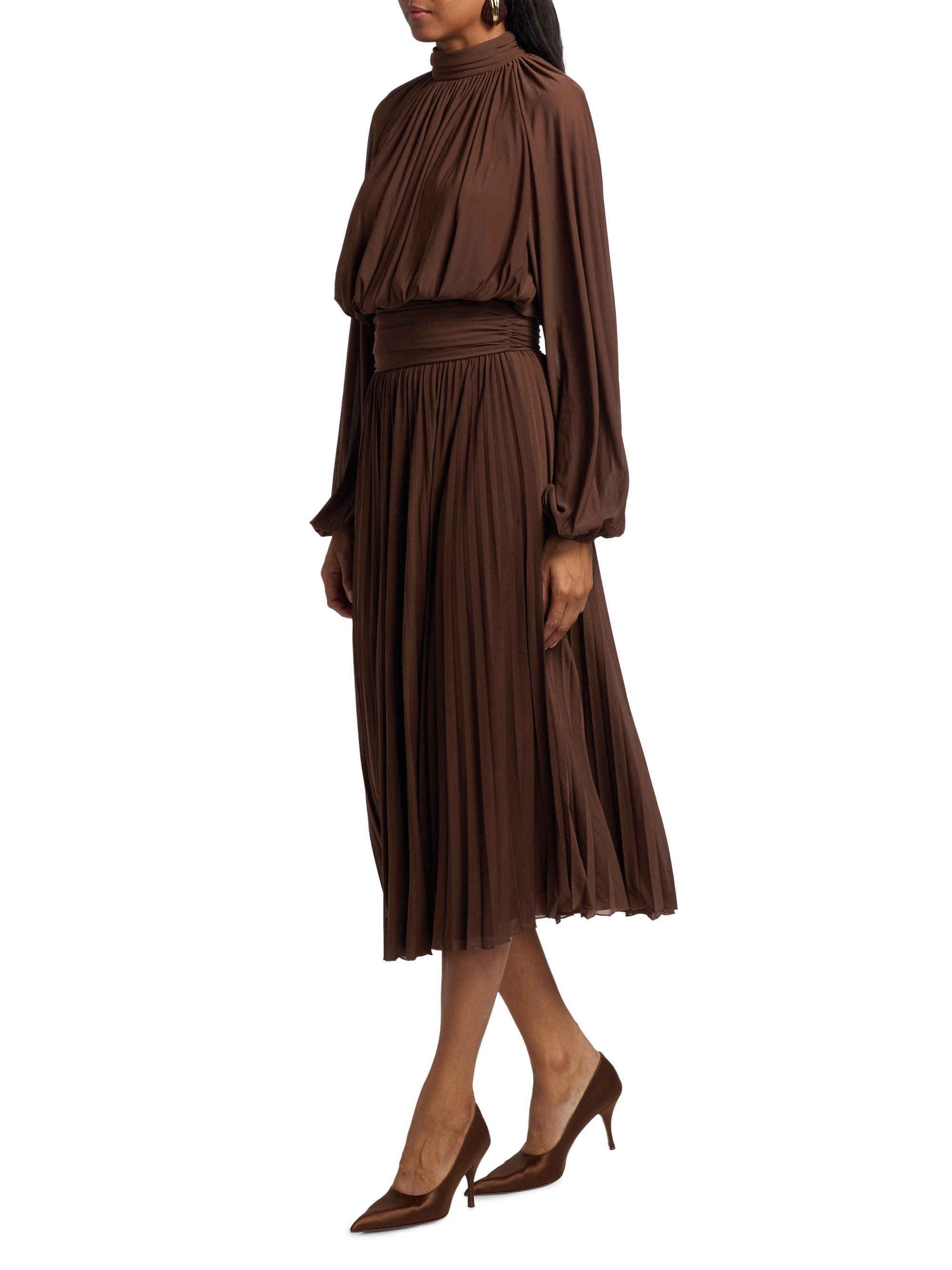 Ronny Kobo Blythe Pleated Blouson Midi-Dress | Saks Fifth Avenue