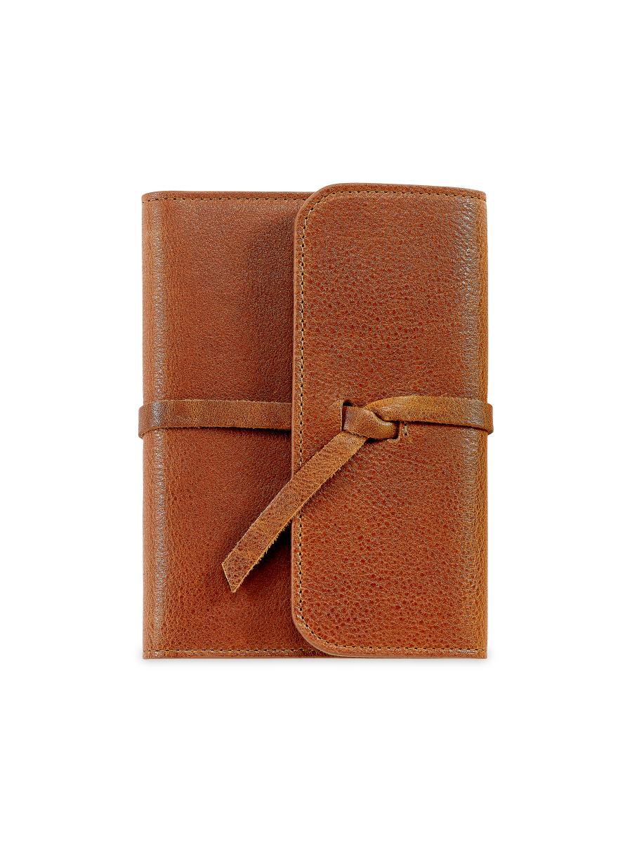 Graphic Image 7'' Wrap Harness Leather Refillable Notebook | Saks Fifth ...