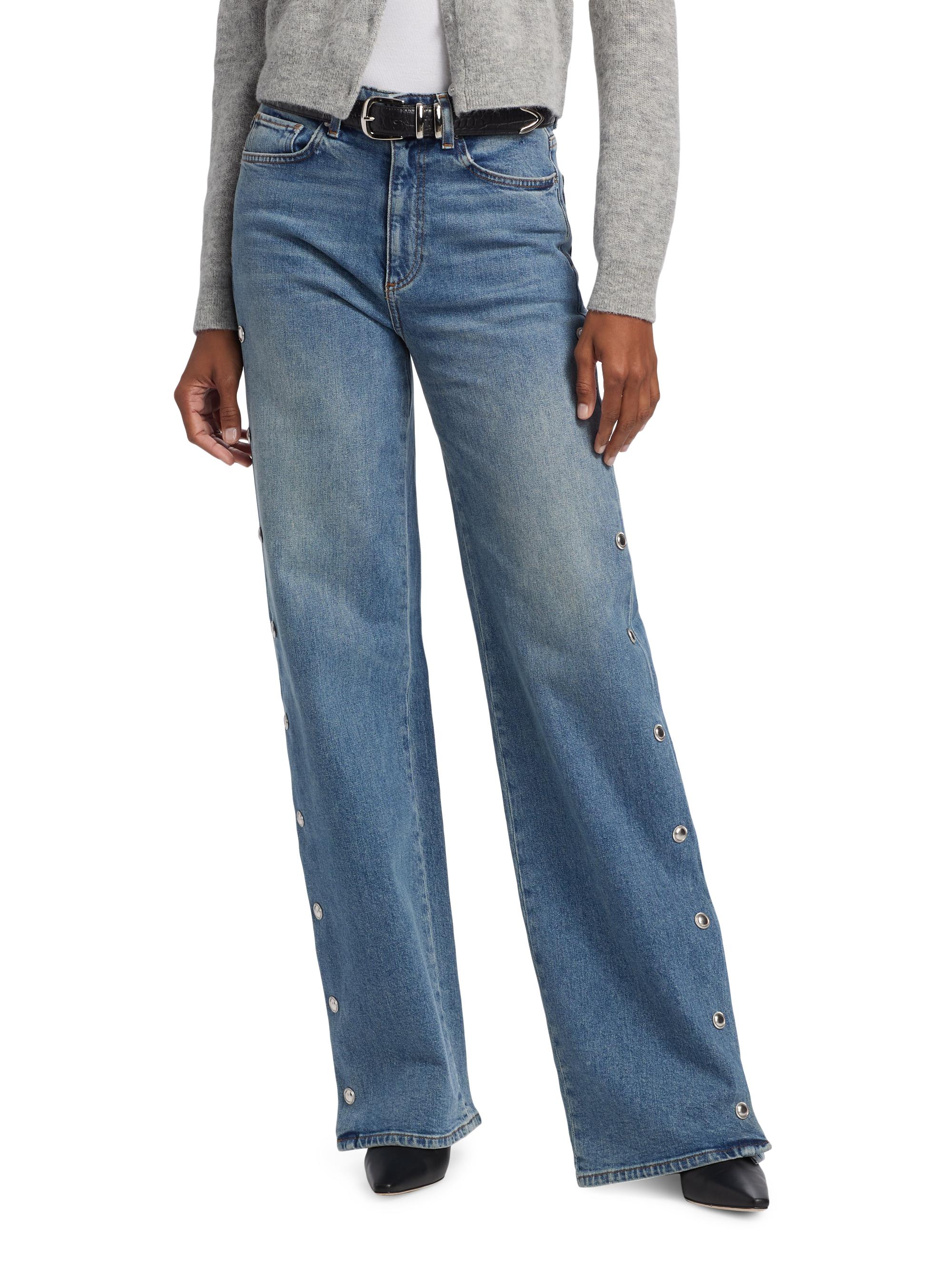 Paige Sasha Side-Seam Snap Jeans | Saks Fifth Avenue