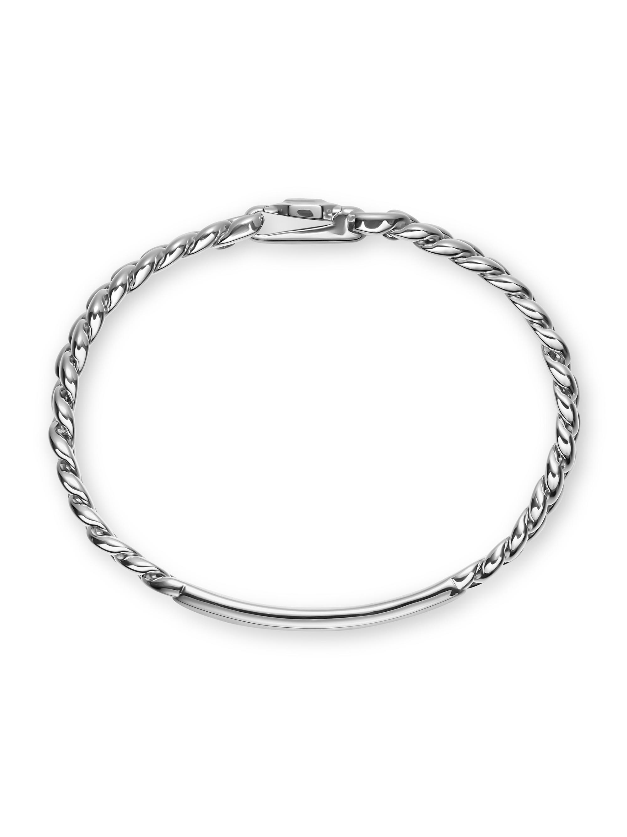 David Yurman Curb Chain ID Bracelet in Sterling Silver, 7MM | Saks ...