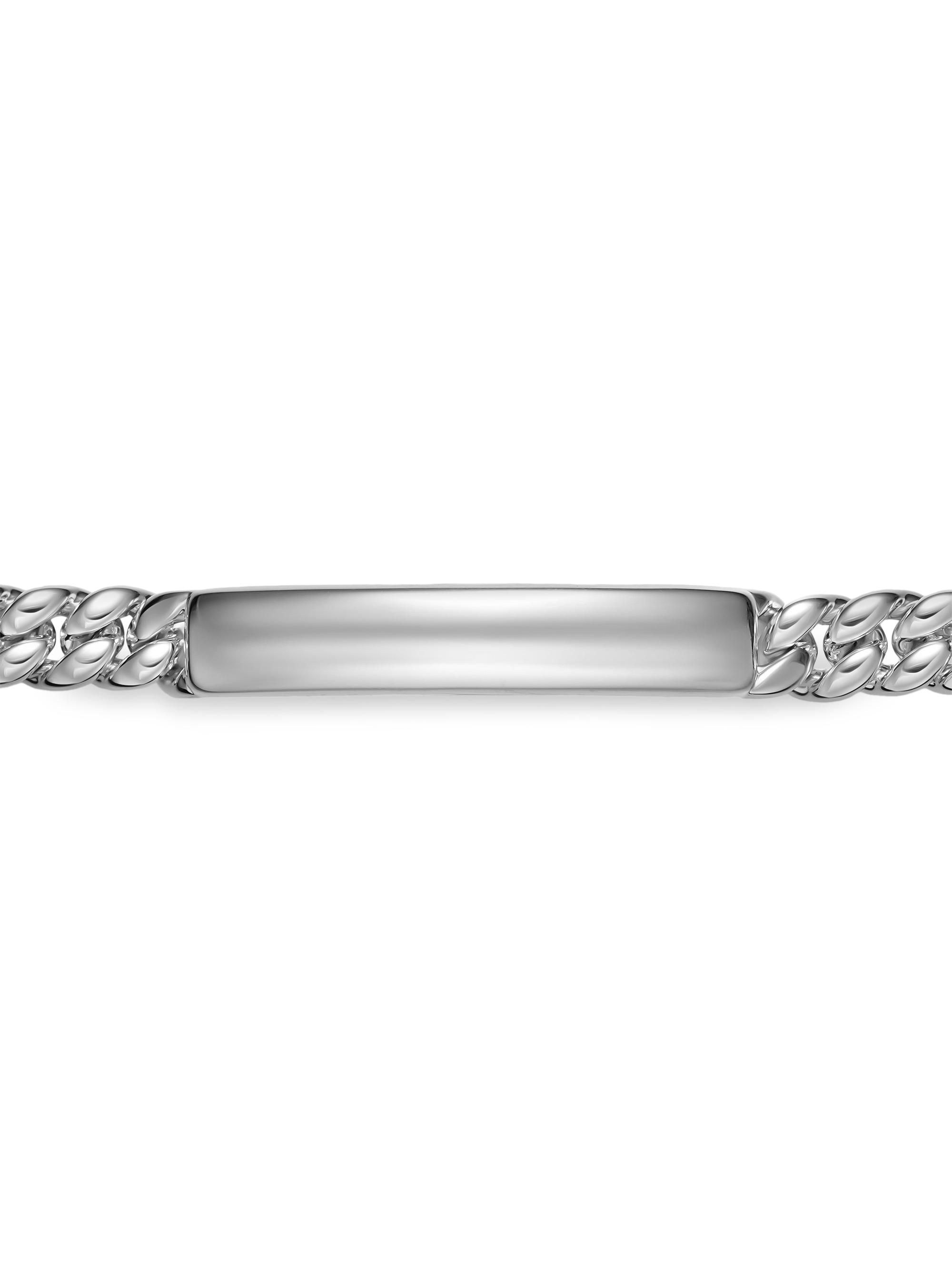 David Yurman Curb Chain ID Bracelet in Sterling Silver, 7MM | Saks ...