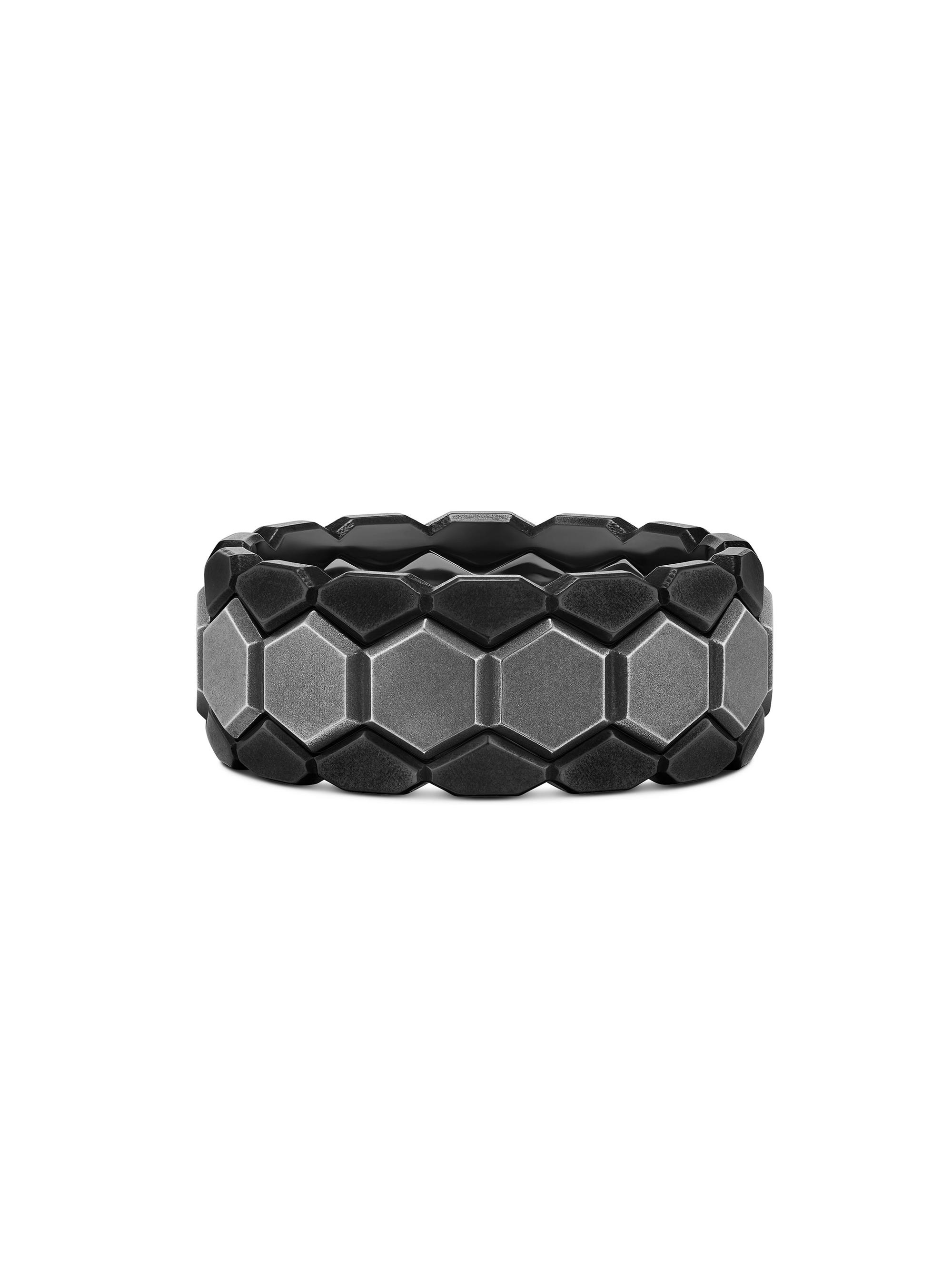 David Yurman Hex Stack Ring in Black Titanium | Saks Fifth Avenue