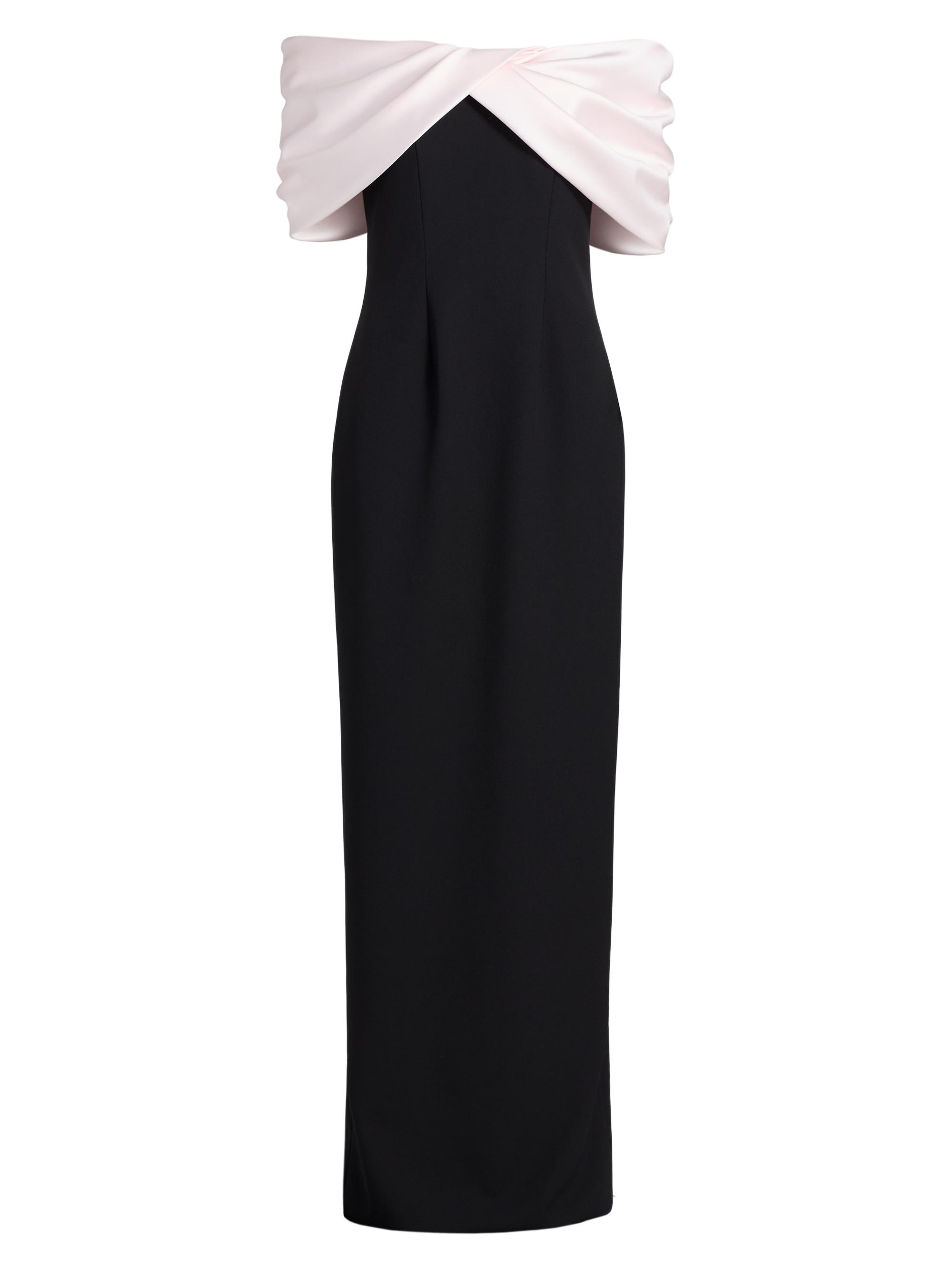 Pamella Roland Mixed Media Off-the-Shoulder Gown | Saks Fifth Avenue