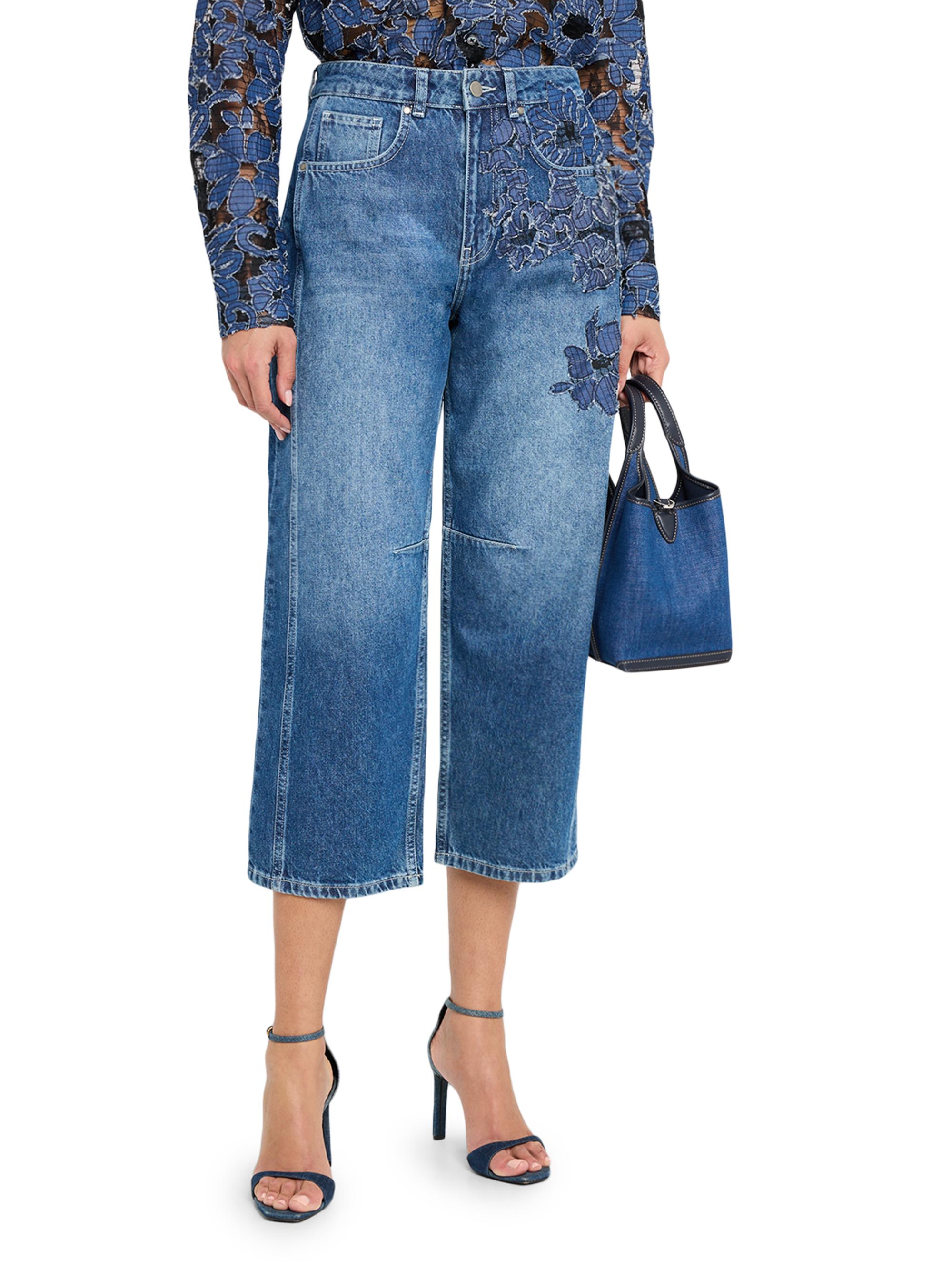JBQ Archie Floral Straight-Leg Crop Jeans | Saks Fifth Avenue