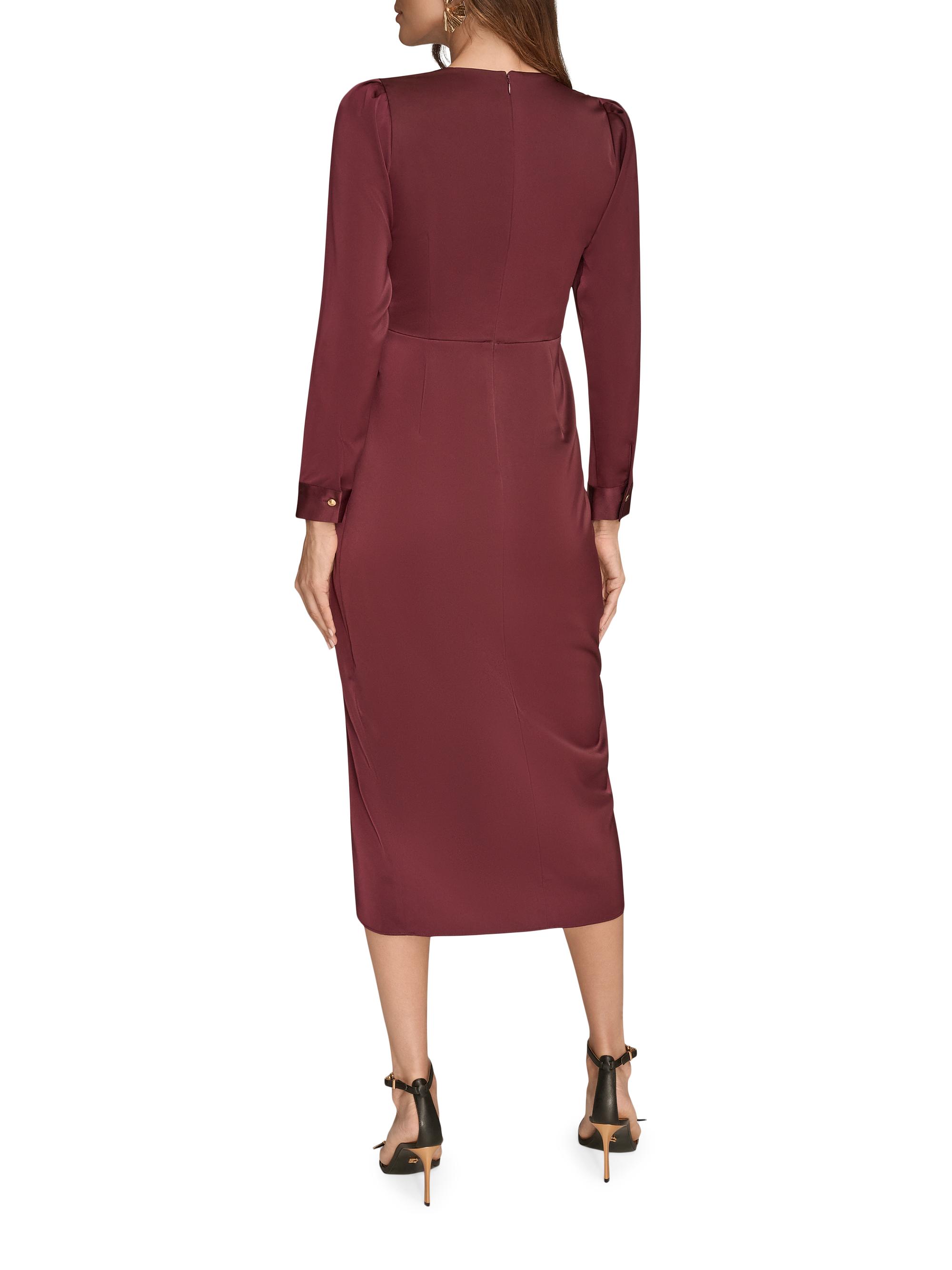 Donna Karan New York Draped Satin Wrap-Style Dress | Saks Fifth Avenue