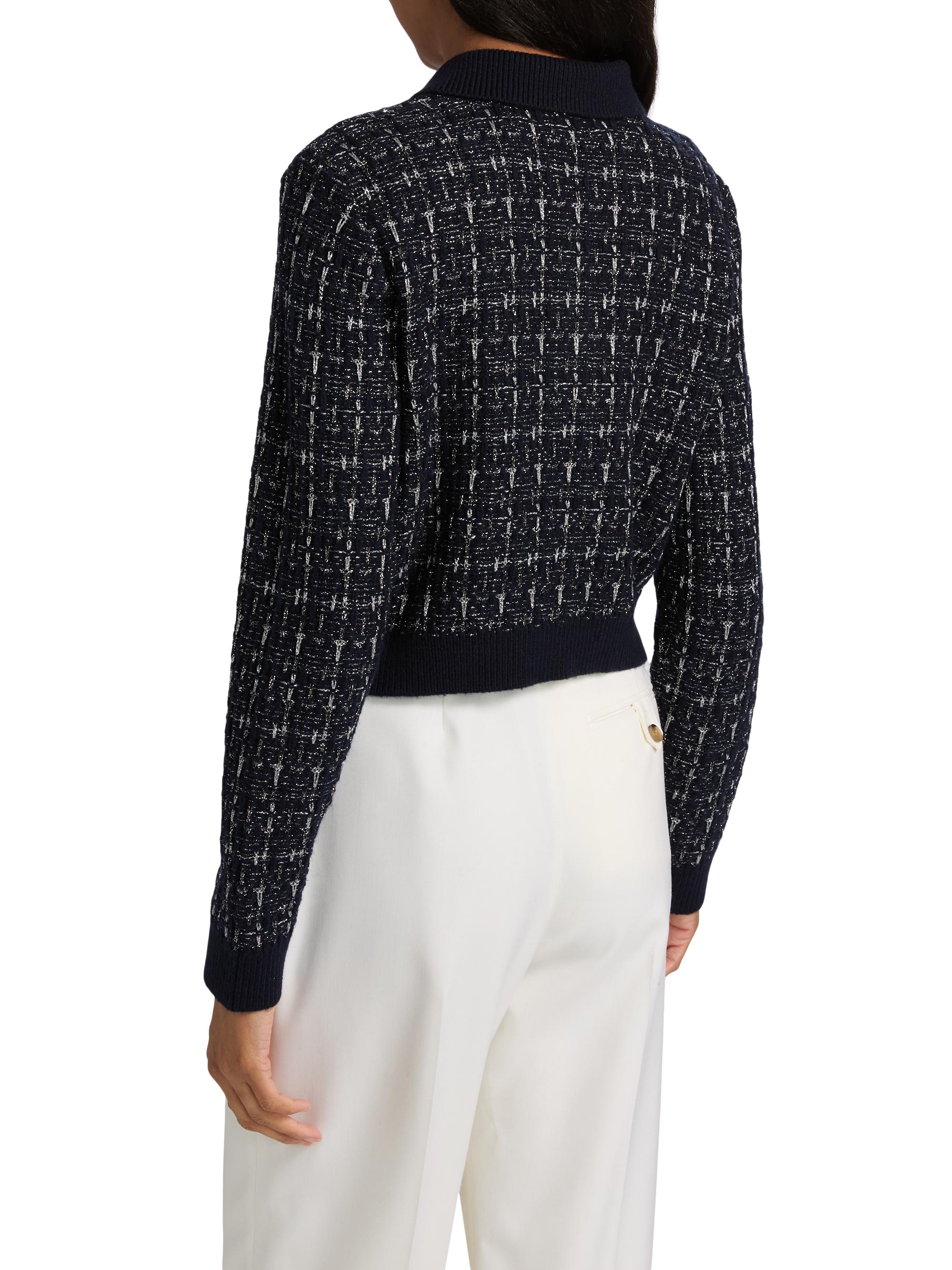 Cinq à Sept Ainara Metallic Tweed Cardigan | Saks Fifth Avenue