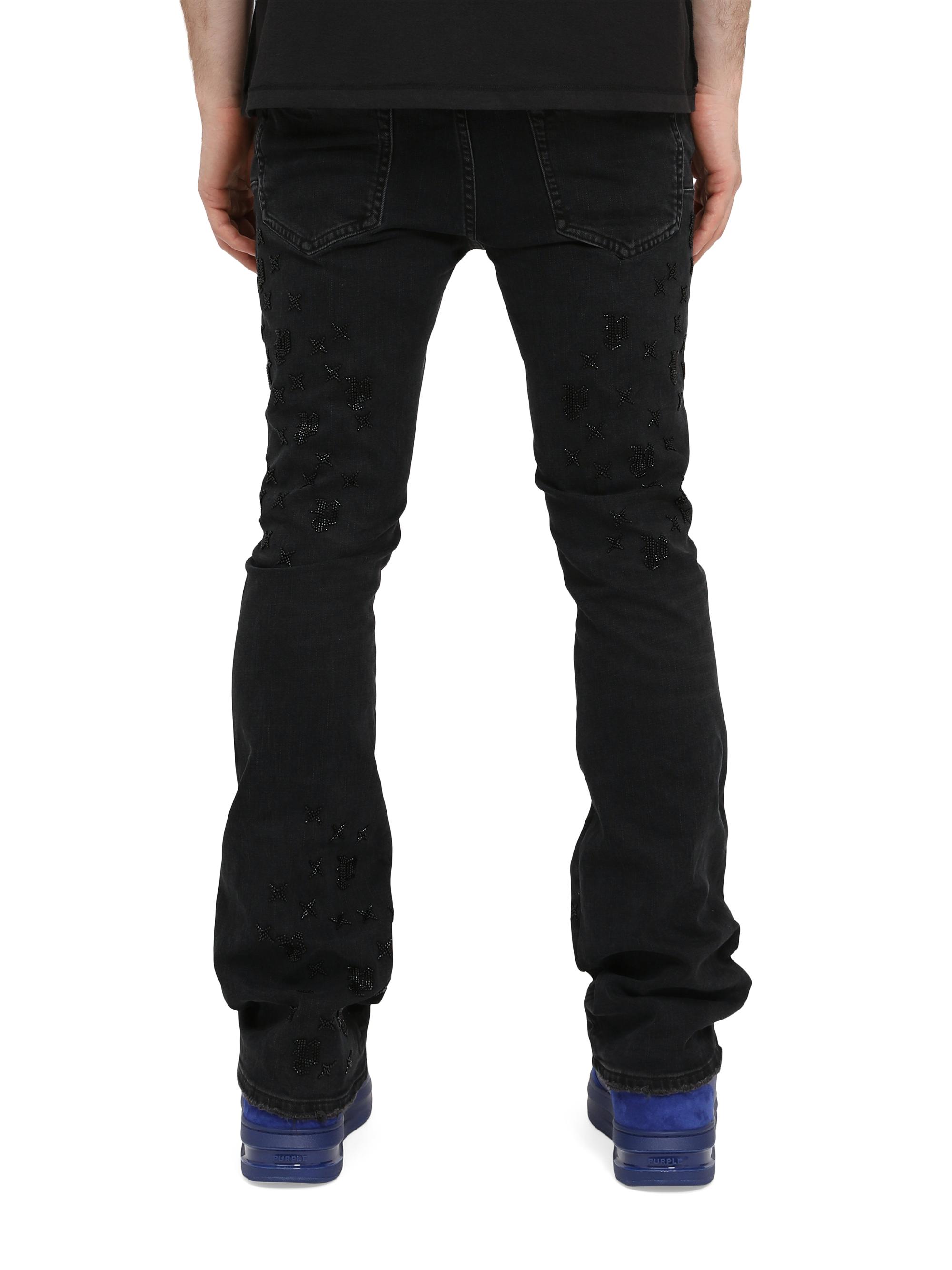 Purple Brand P004 Beaded Monogram Flare Jeans | Saks Fifth Avenue