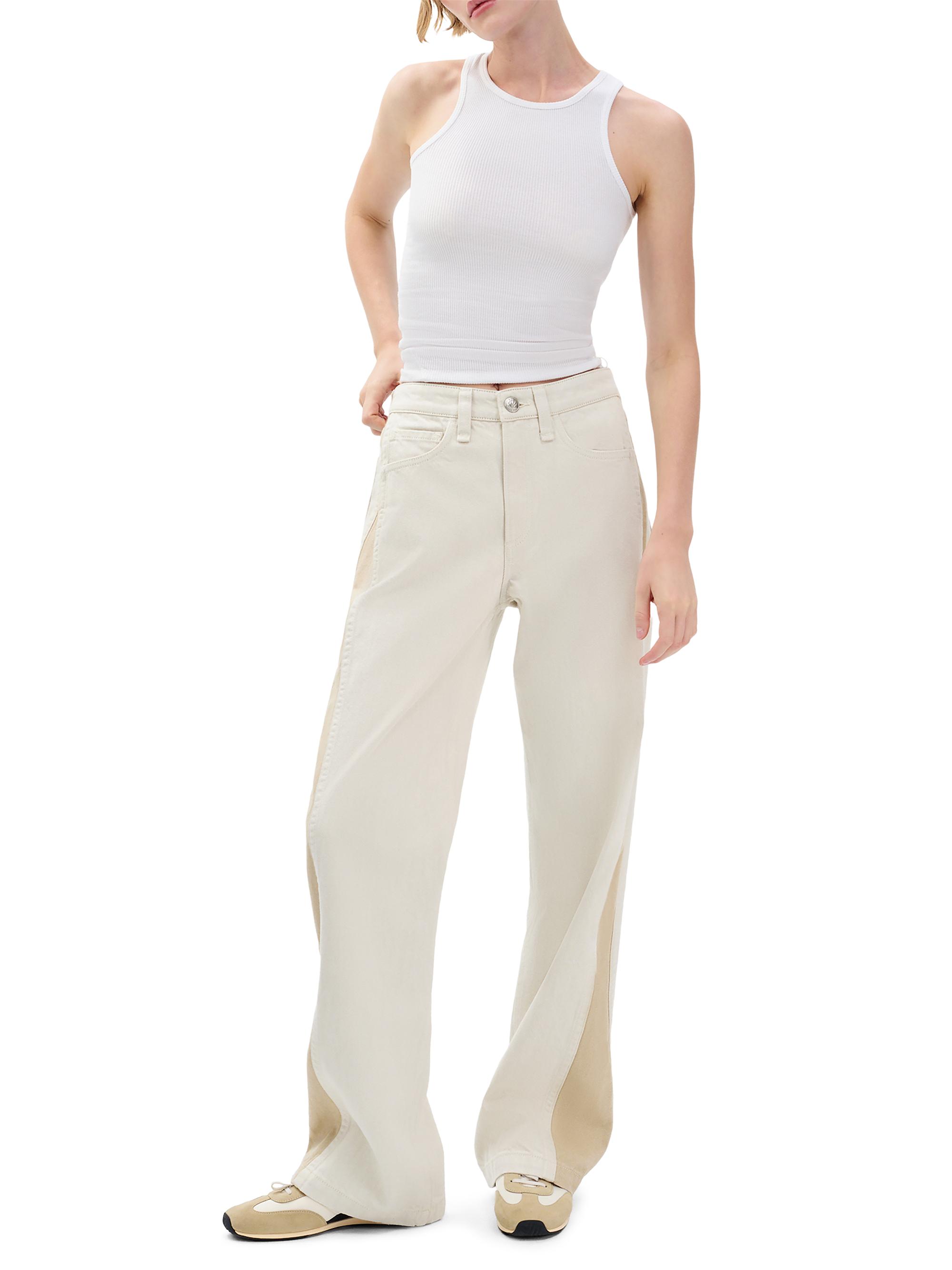 rag & bone Logan Spliced Wide-Leg Jeans | Saks Fifth Avenue