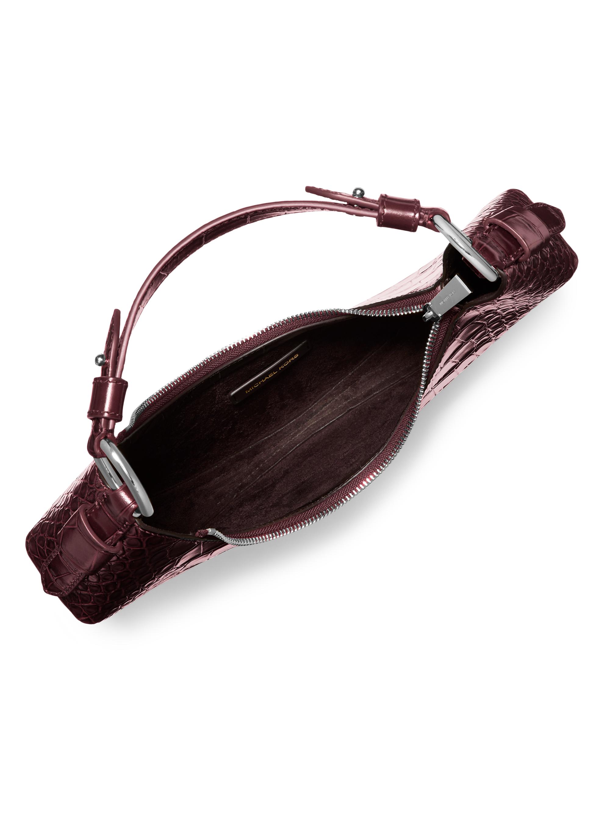 MICHAEL Michael Kors Medium Koa Croc-Embossed Leather Shoulder Bag ...