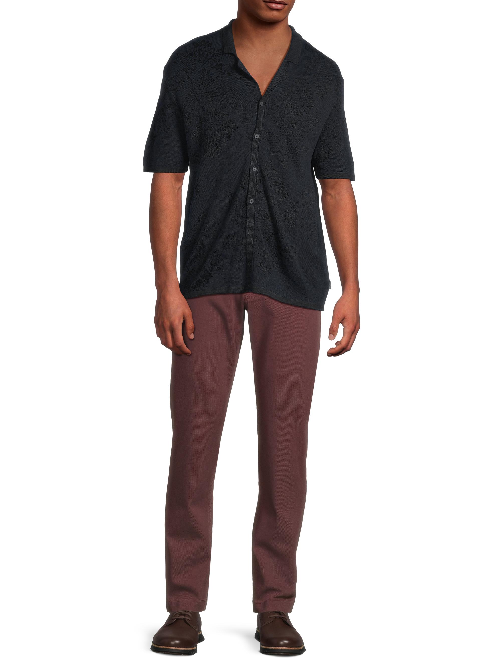 John Varvatos Arlon Paisley Sheen Jacquard Camp Shirt | Saks Fifth Avenue