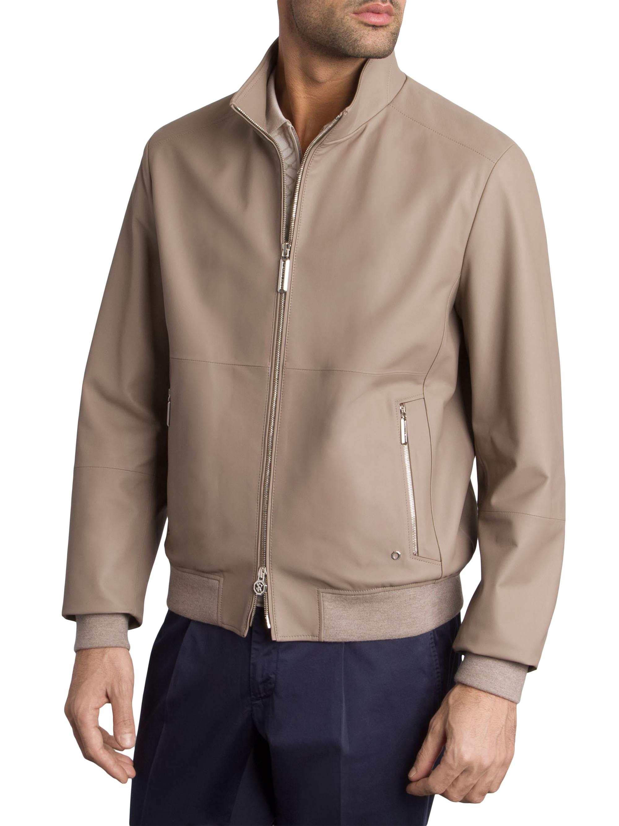 Stefano Ricci Lamb Leather Blouson Jacket | Saks Fifth Avenue