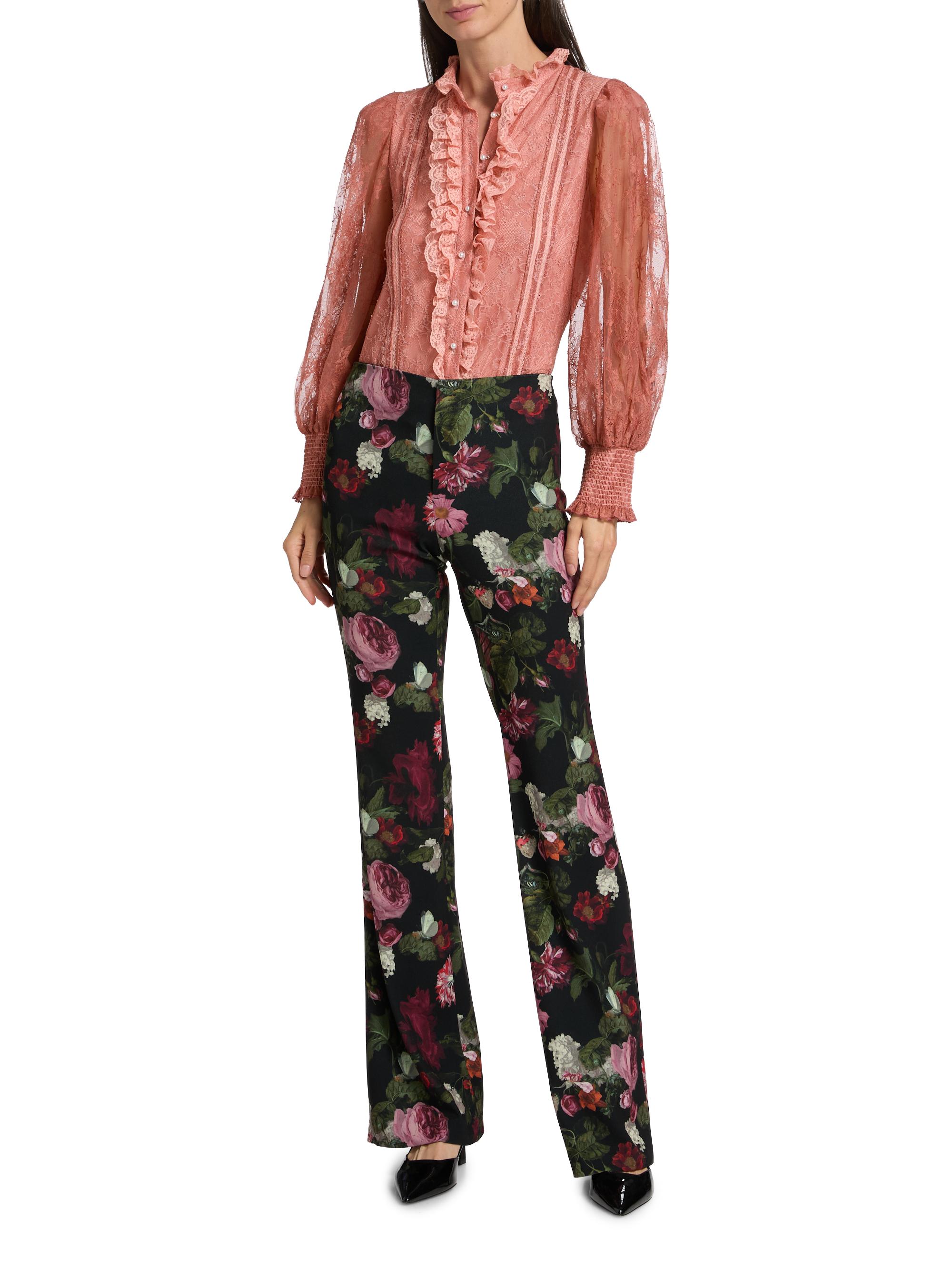 ALICE + OLIVIA Eugenia Lace Handkerchief Blouse | Saks Fifth Avenue