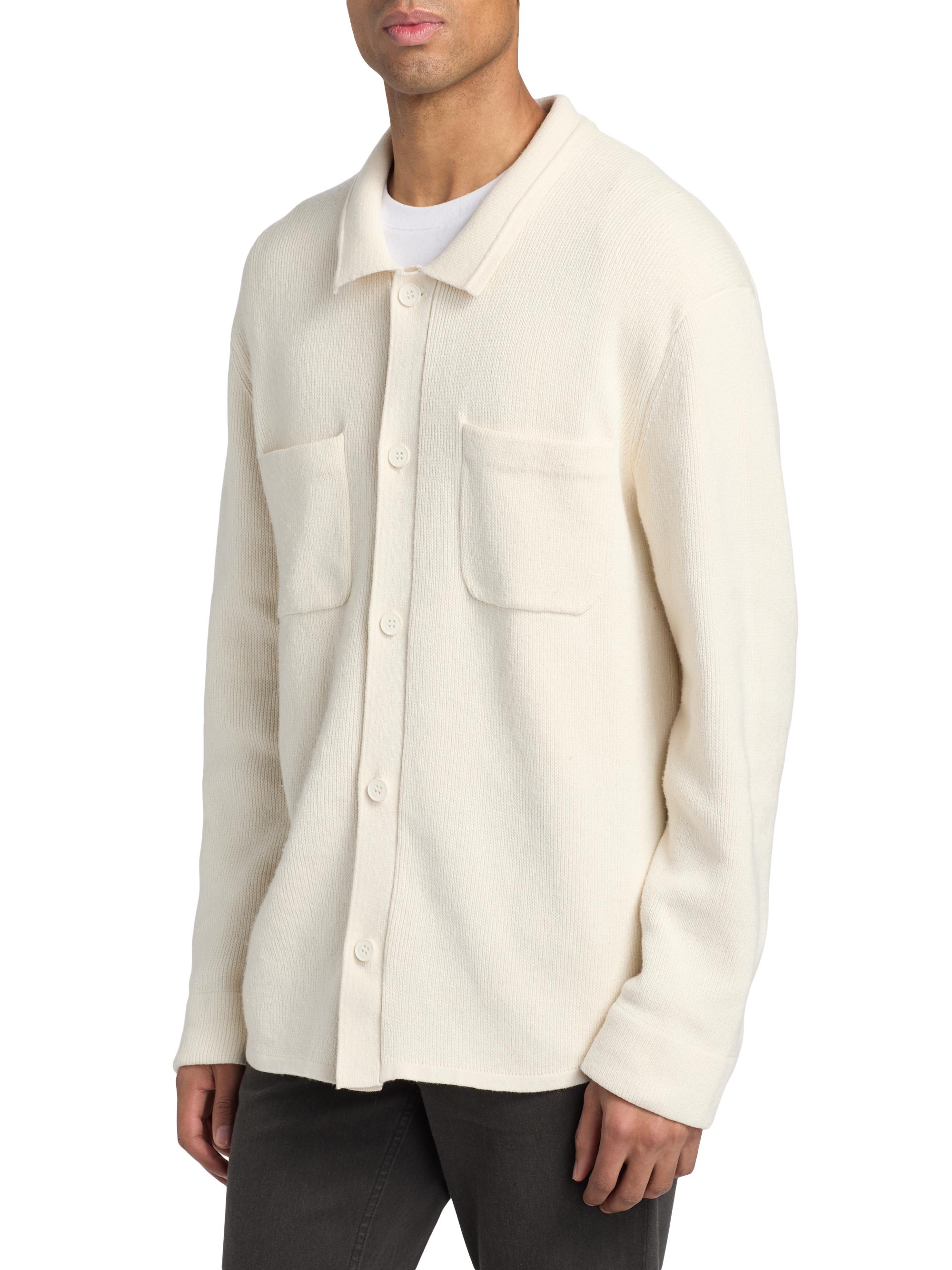 Paige Mason Cotton-Wool Sweater Shirt | Saks Fifth Avenue