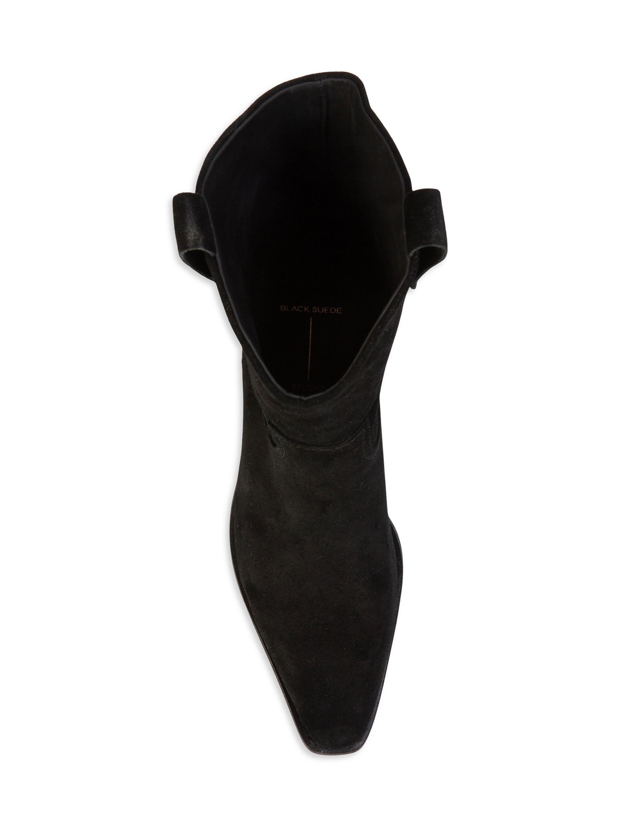 Black Suede Studio Casey 55MM Suede Western Boots | Saks Fifth Avenue
