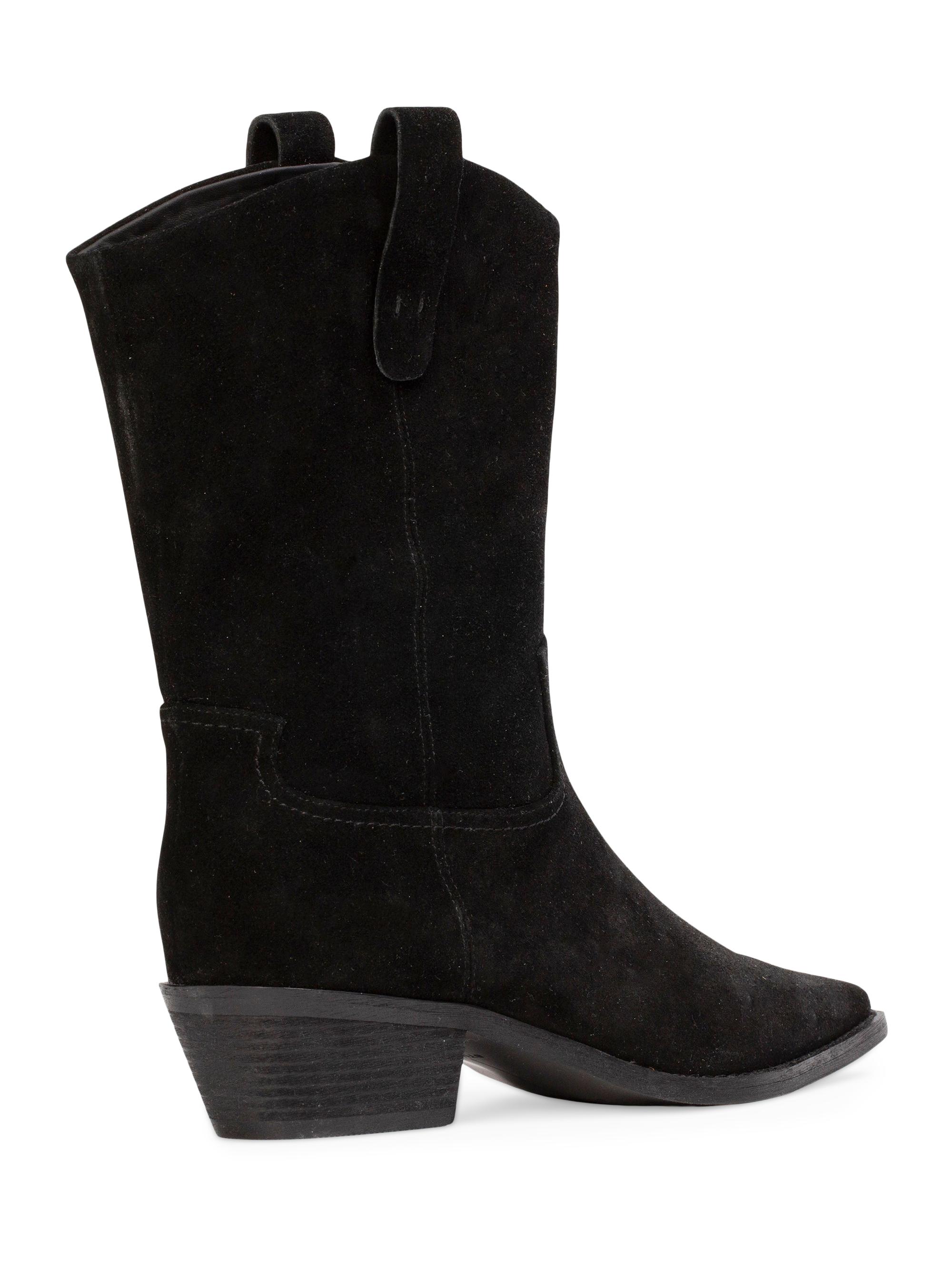 Black Suede Studio Casey 55MM Suede Western Boots | Saks Fifth Avenue