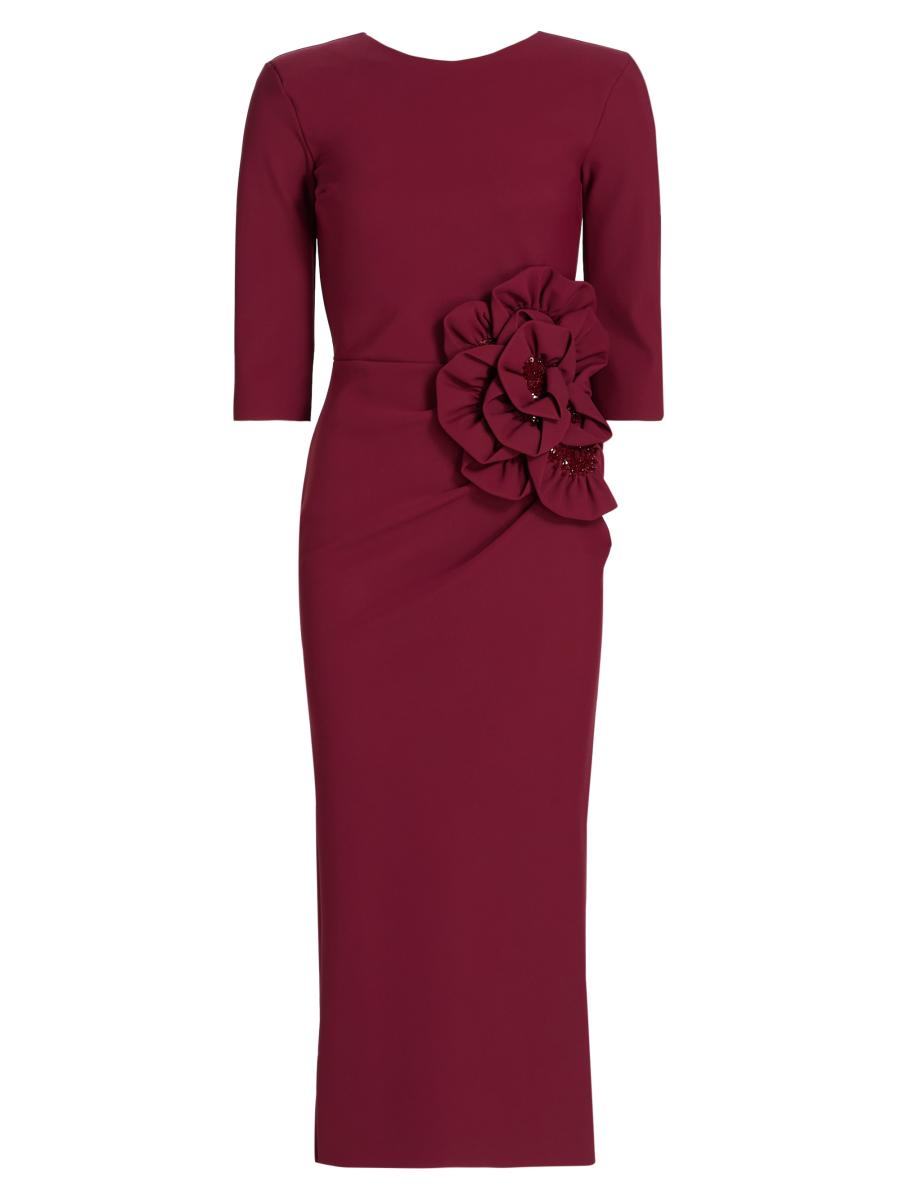 Chiara Boni La Petite Robe Shire Embellished Rosette Midi-Dress | Saks ...