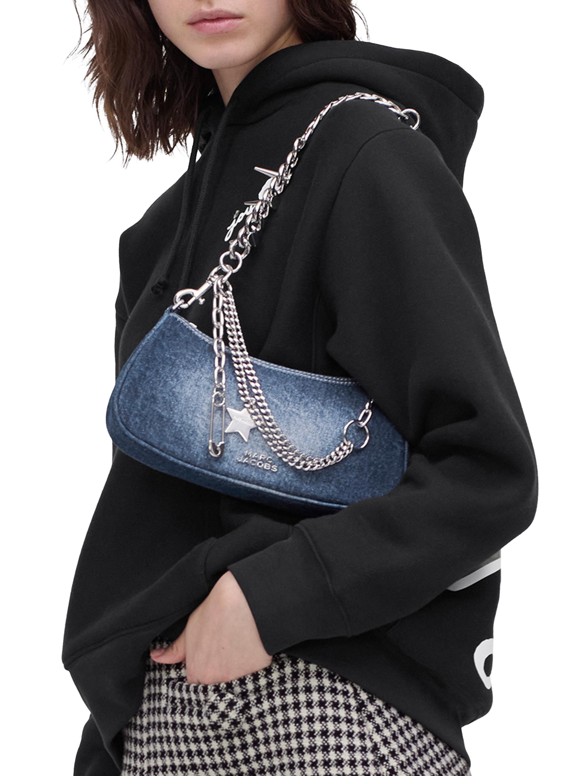 Marc Jacobs The Faded Denim Charm Shoulder Bag | Saks Fifth Avenue