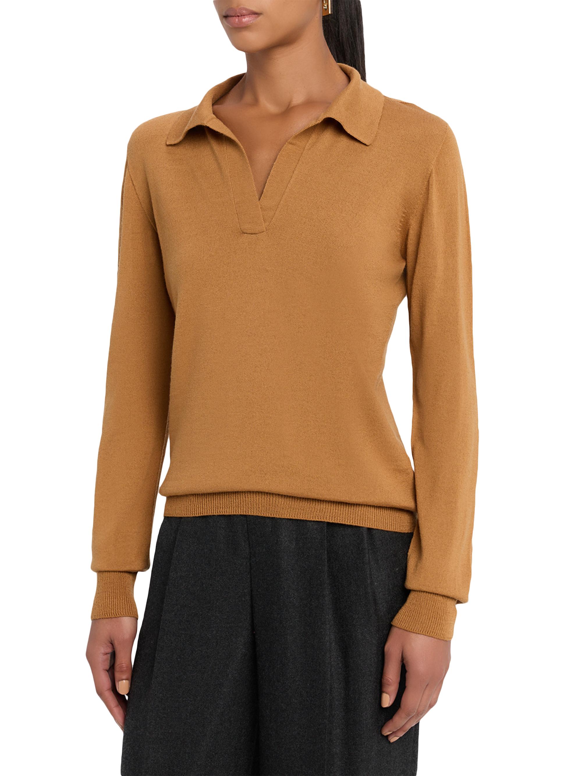 Oh My Goat Merino Wool Polo Sweater | Saks Fifth Avenue