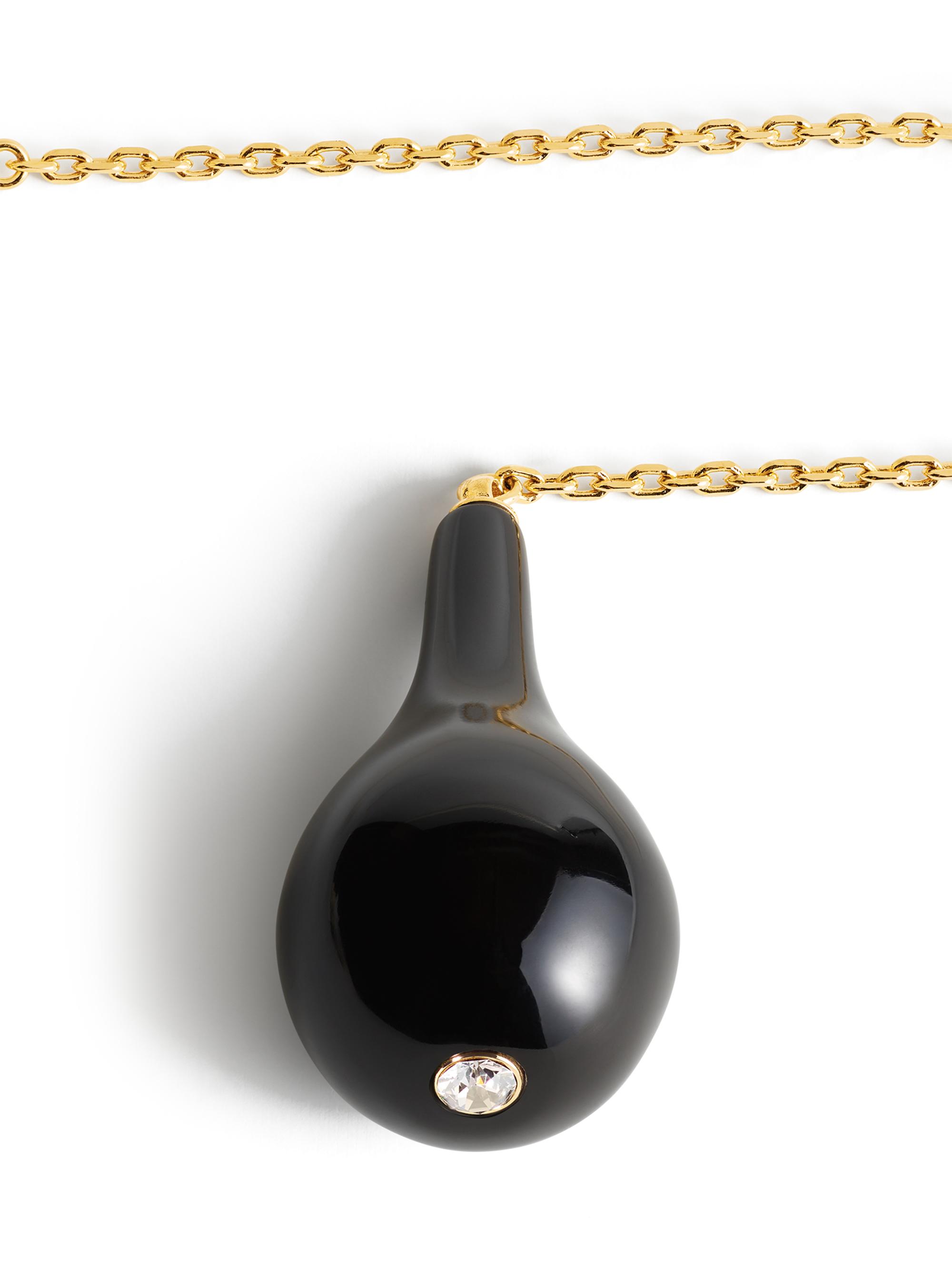 Toteme 24K Gold-Plated, Onyx & Swarovski Crystal Lariat Necklace | Saks ...