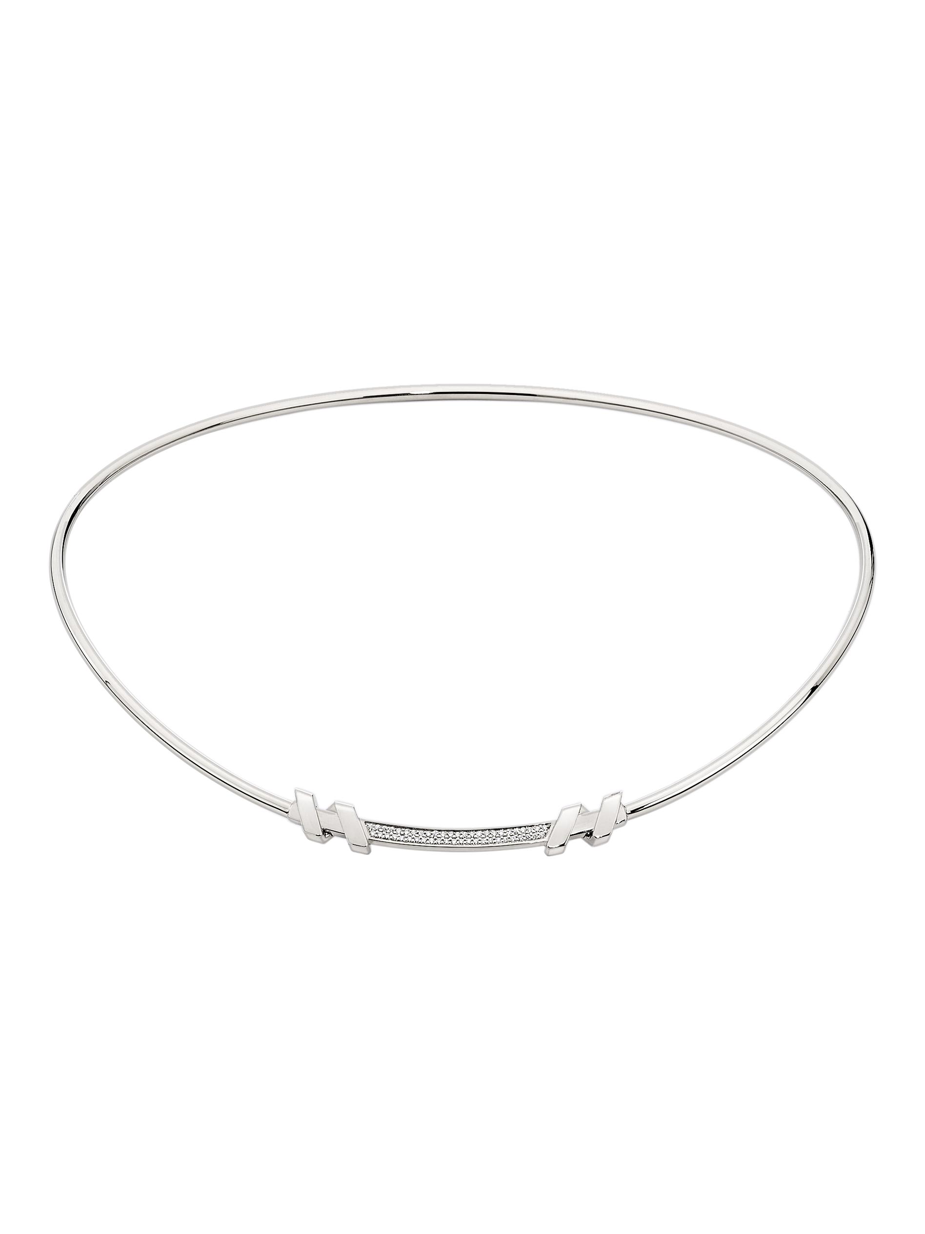 SAKS EST. 1924 Helix Torque Necklace with Diamonds 18K Yellow Gold ...