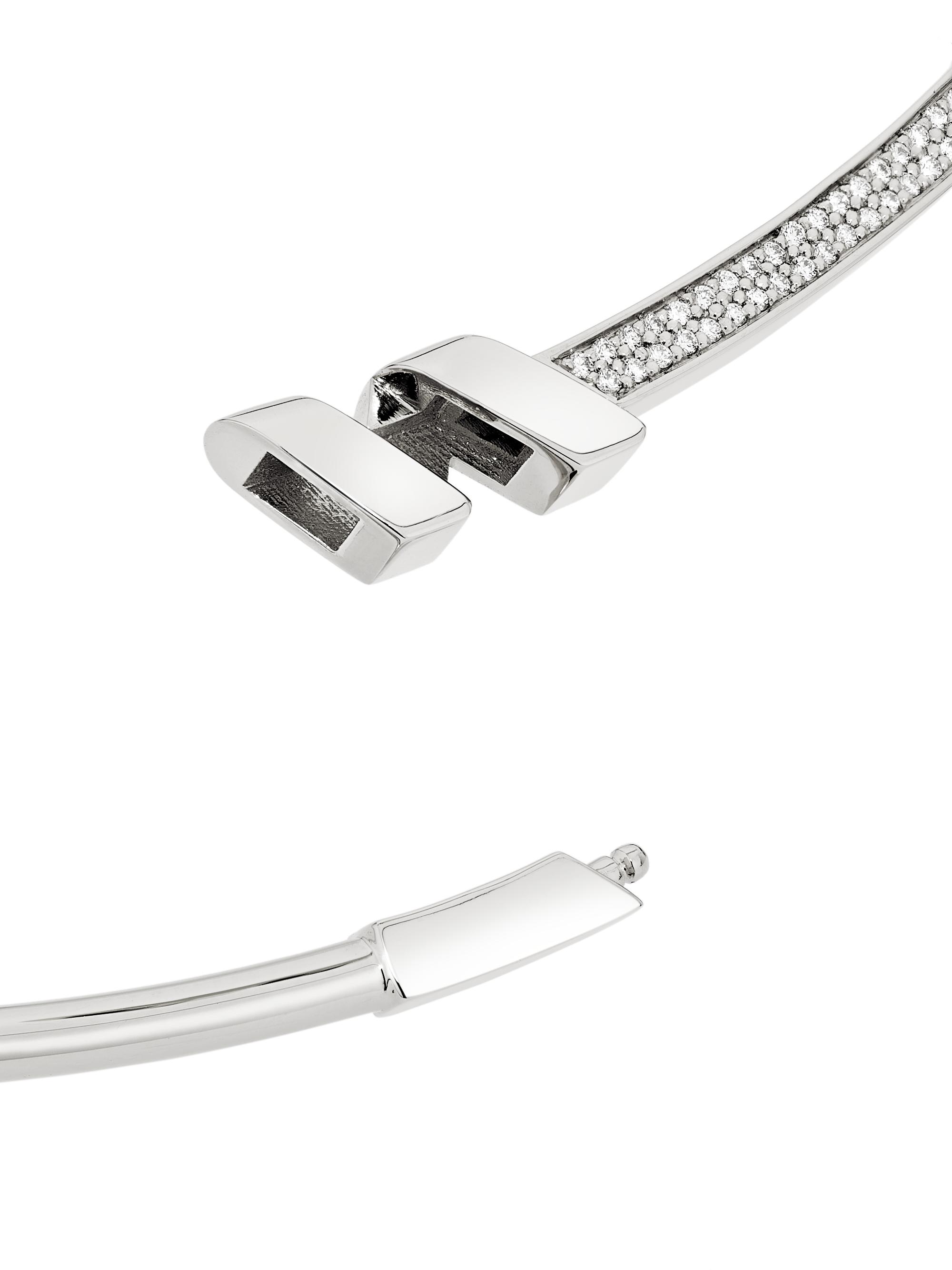 SAKS EST. 1924 Helix Torque Necklace with Diamonds 18K Yellow Gold ...