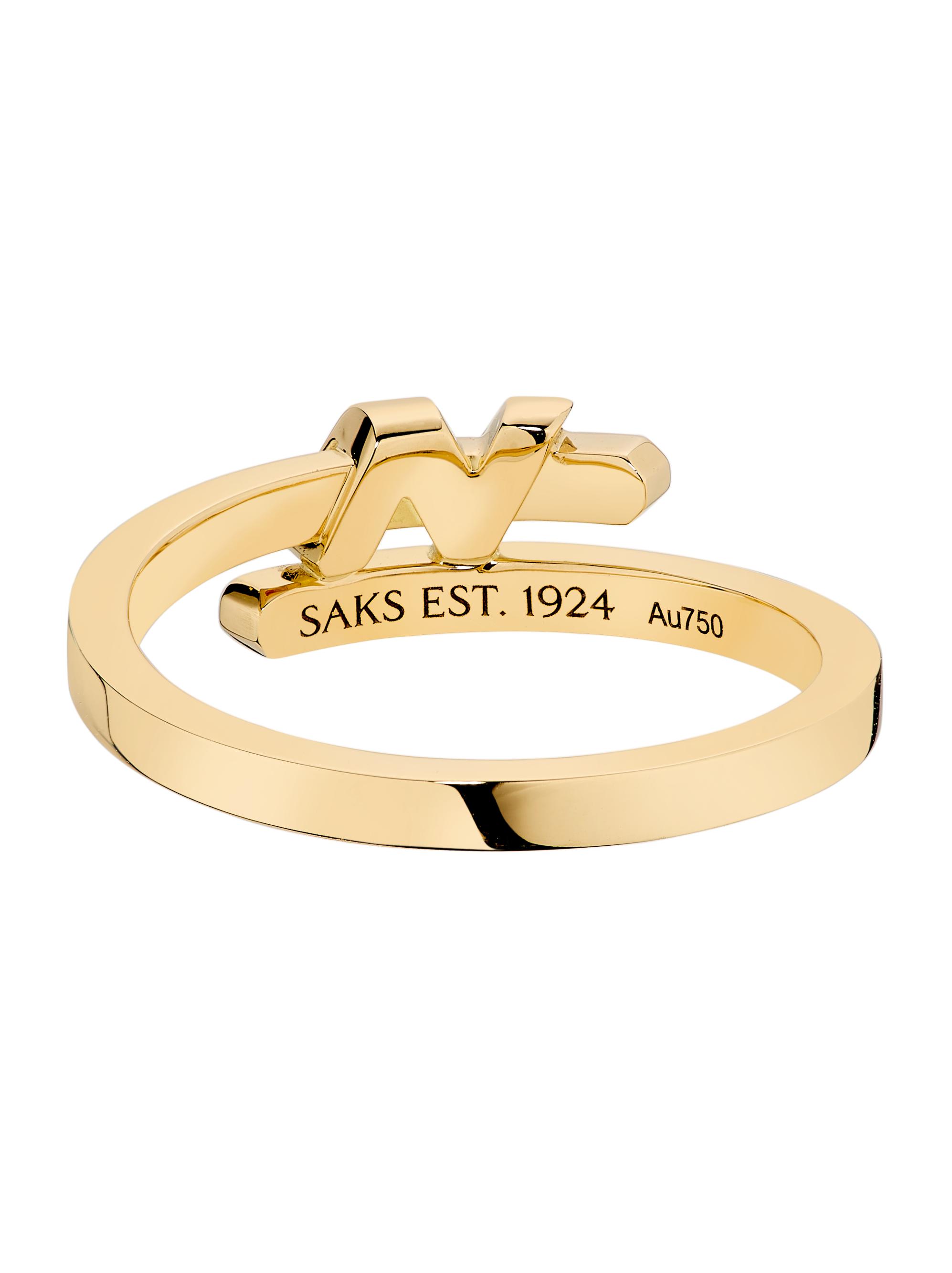 SAKS EST. 1924 Helix Torque Ring 18K Yellow Gold | Saks Fifth Avenue