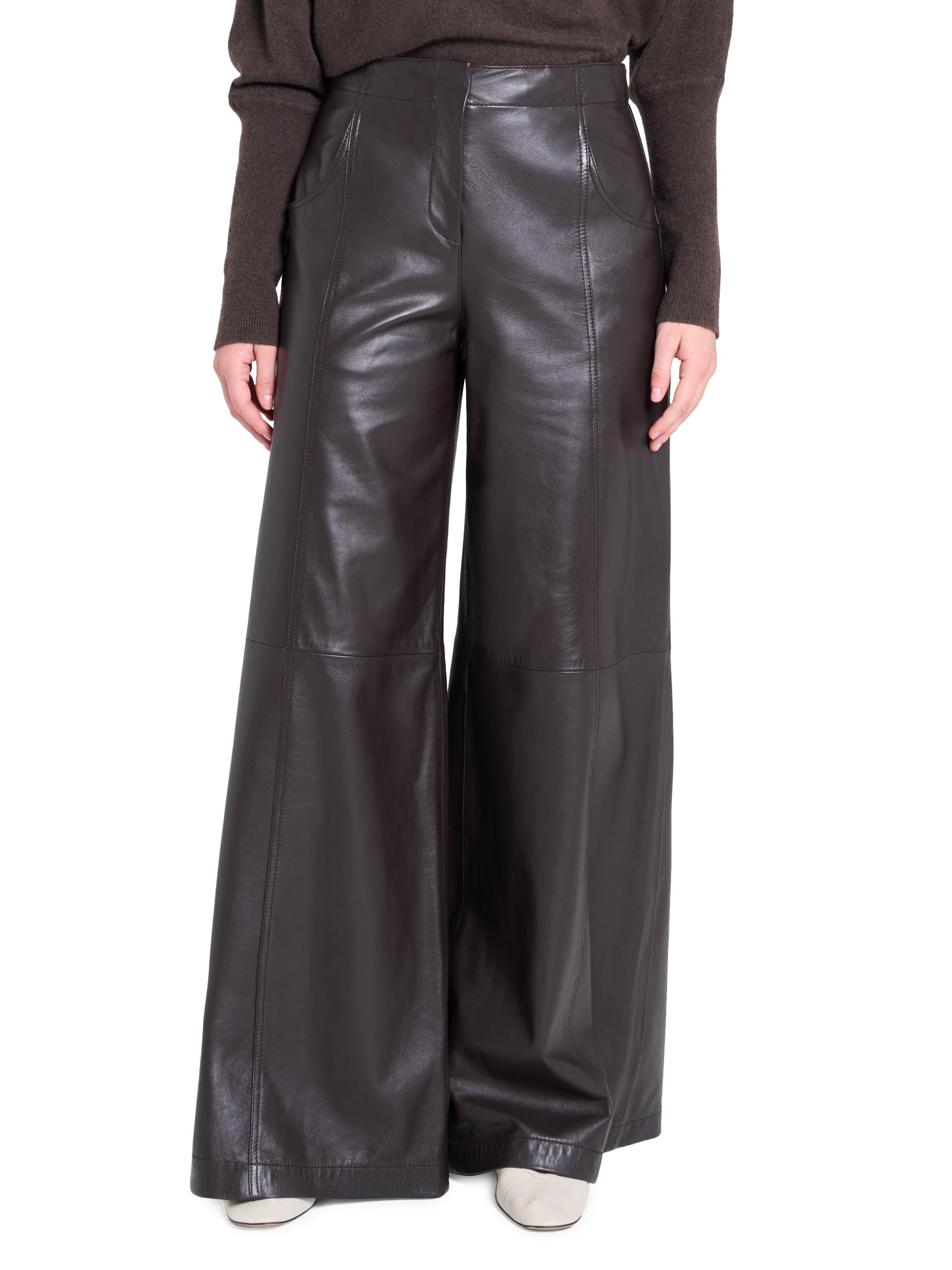 TWP Demie Leather High-Rise Wide-Leg Pants | Saks Fifth Avenue