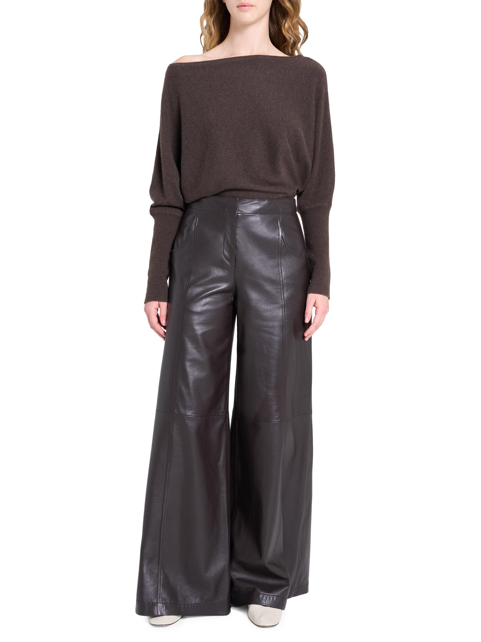 TWP Demie Leather High-Rise Wide-Leg Pants | Saks Fifth Avenue