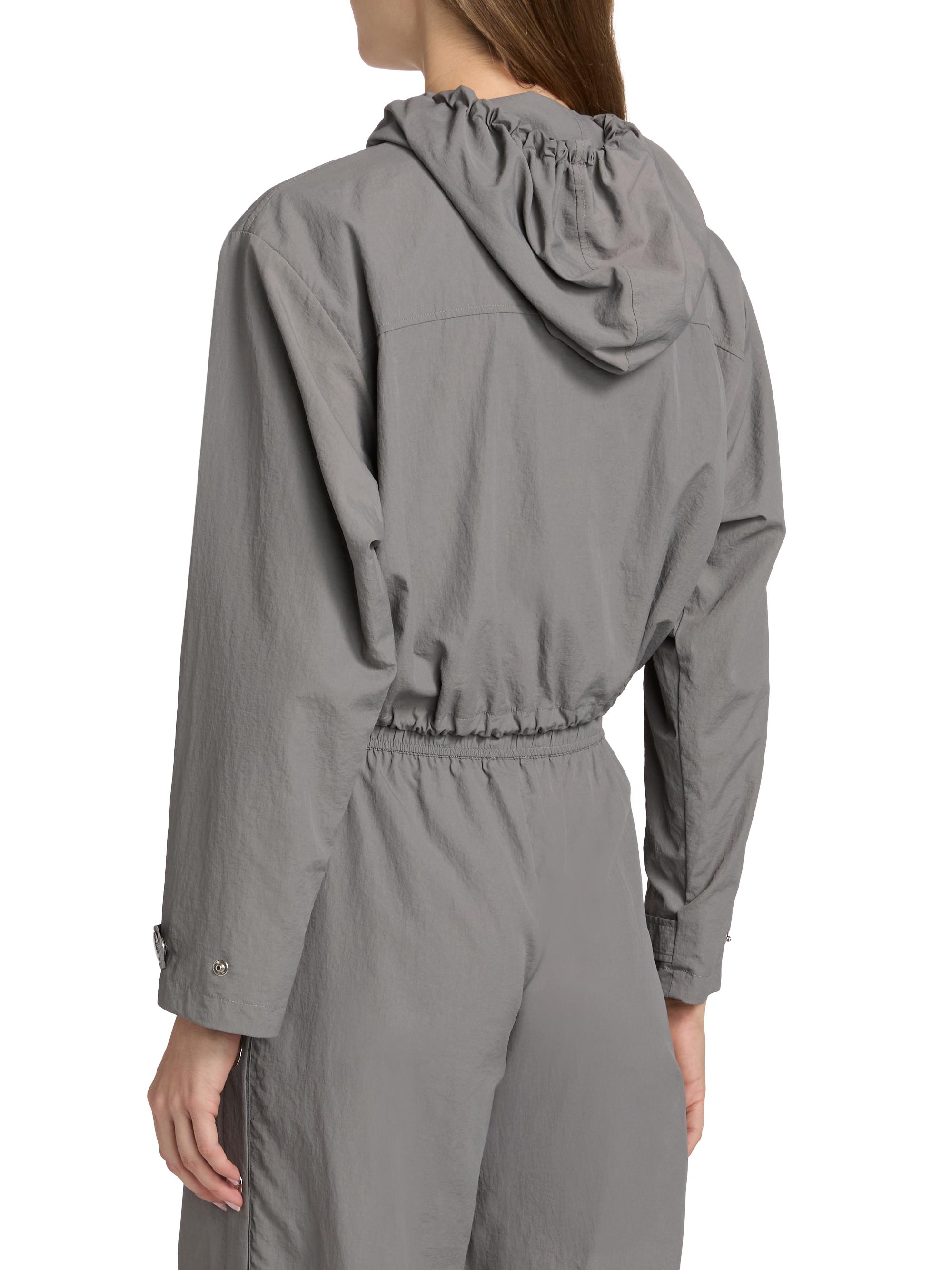 L'AGENCE Bronwyn Logo Crop Windbreaker Jacket | Saks Fifth Avenue