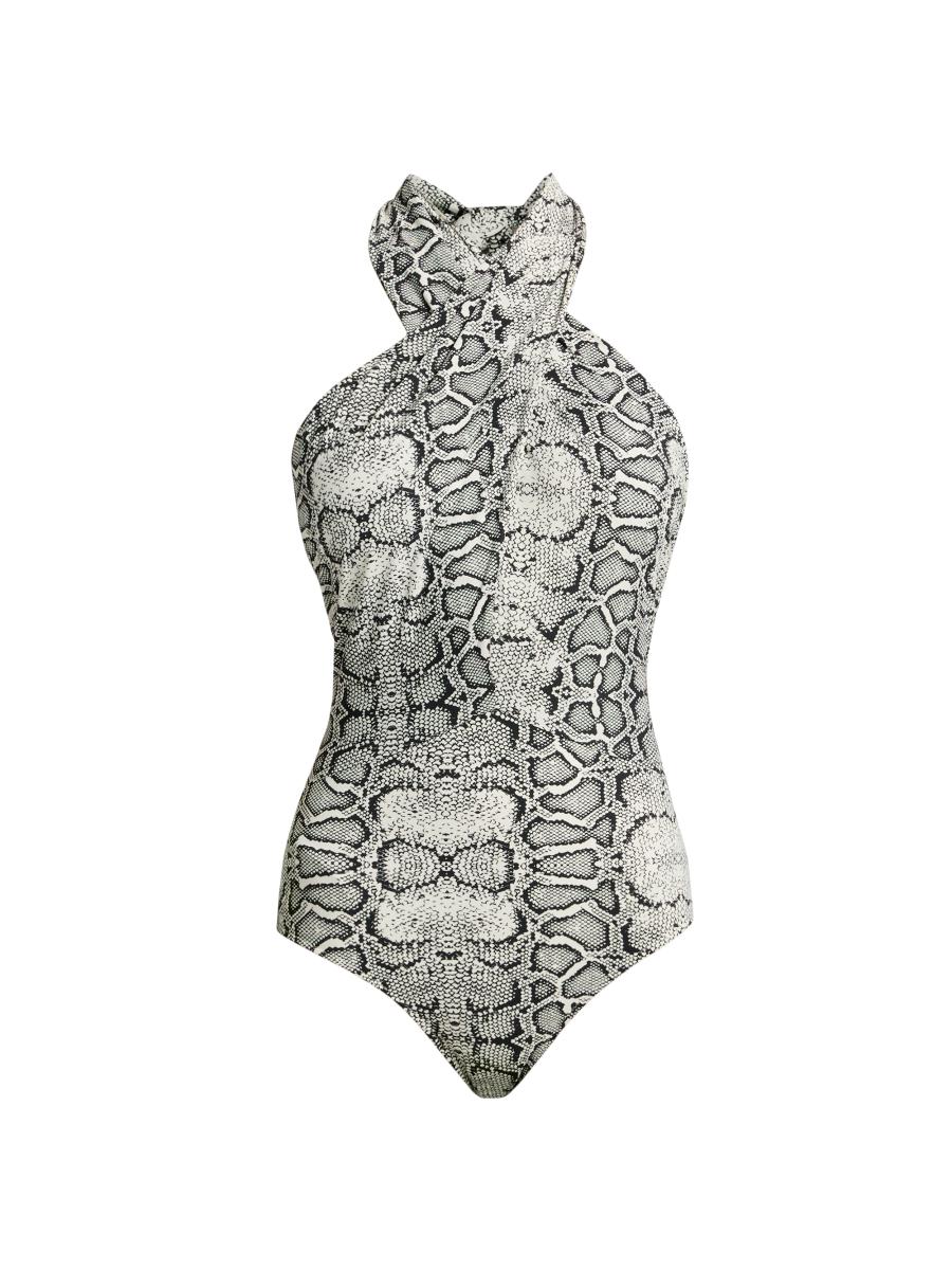 Chiara Boni La Petite Robe Eriya Snakeskin-Print One-Piece Swimsuit ...