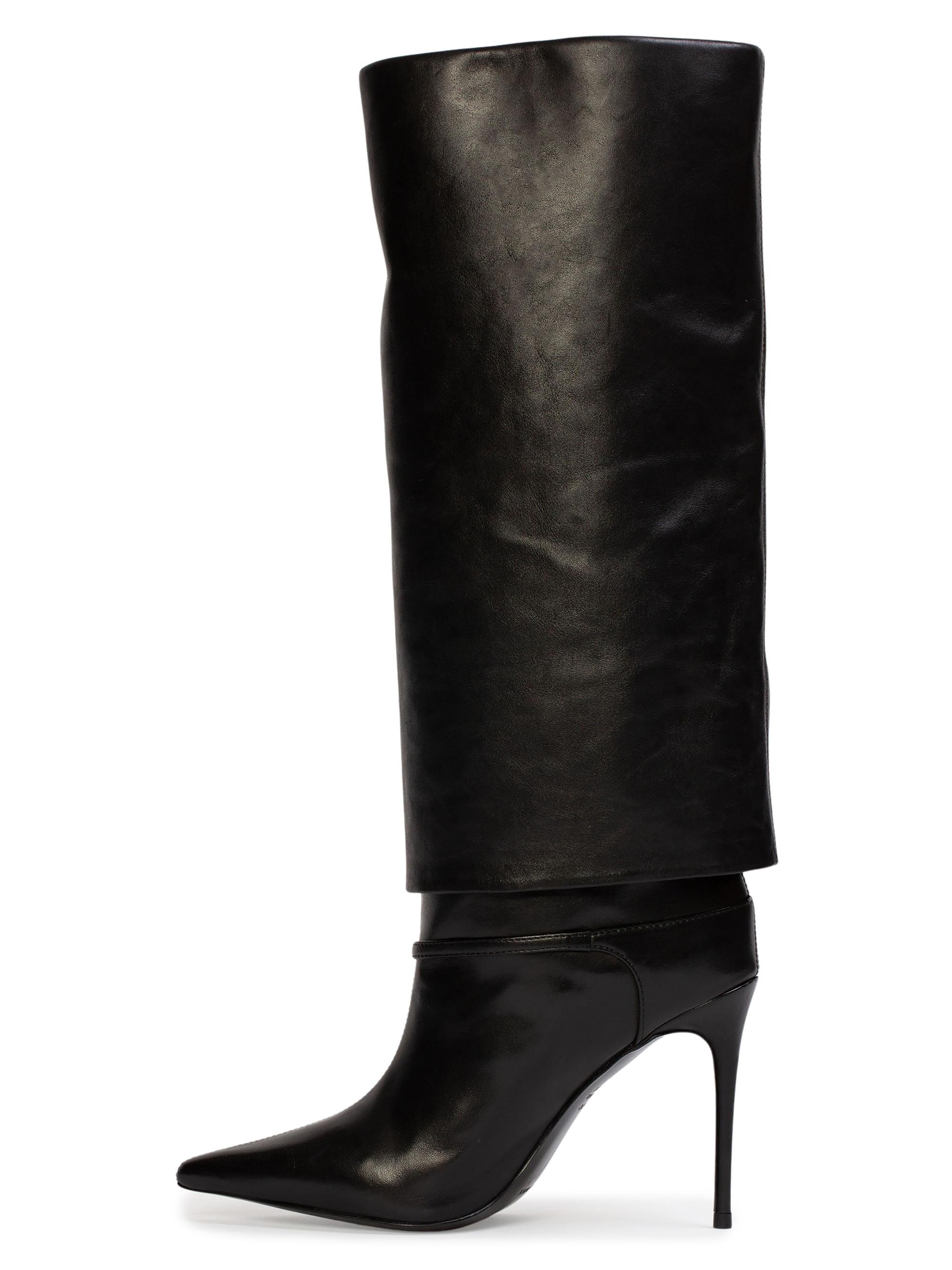 Black Suede Studio Simone 100MM Leather Boots | Saks Fifth Avenue