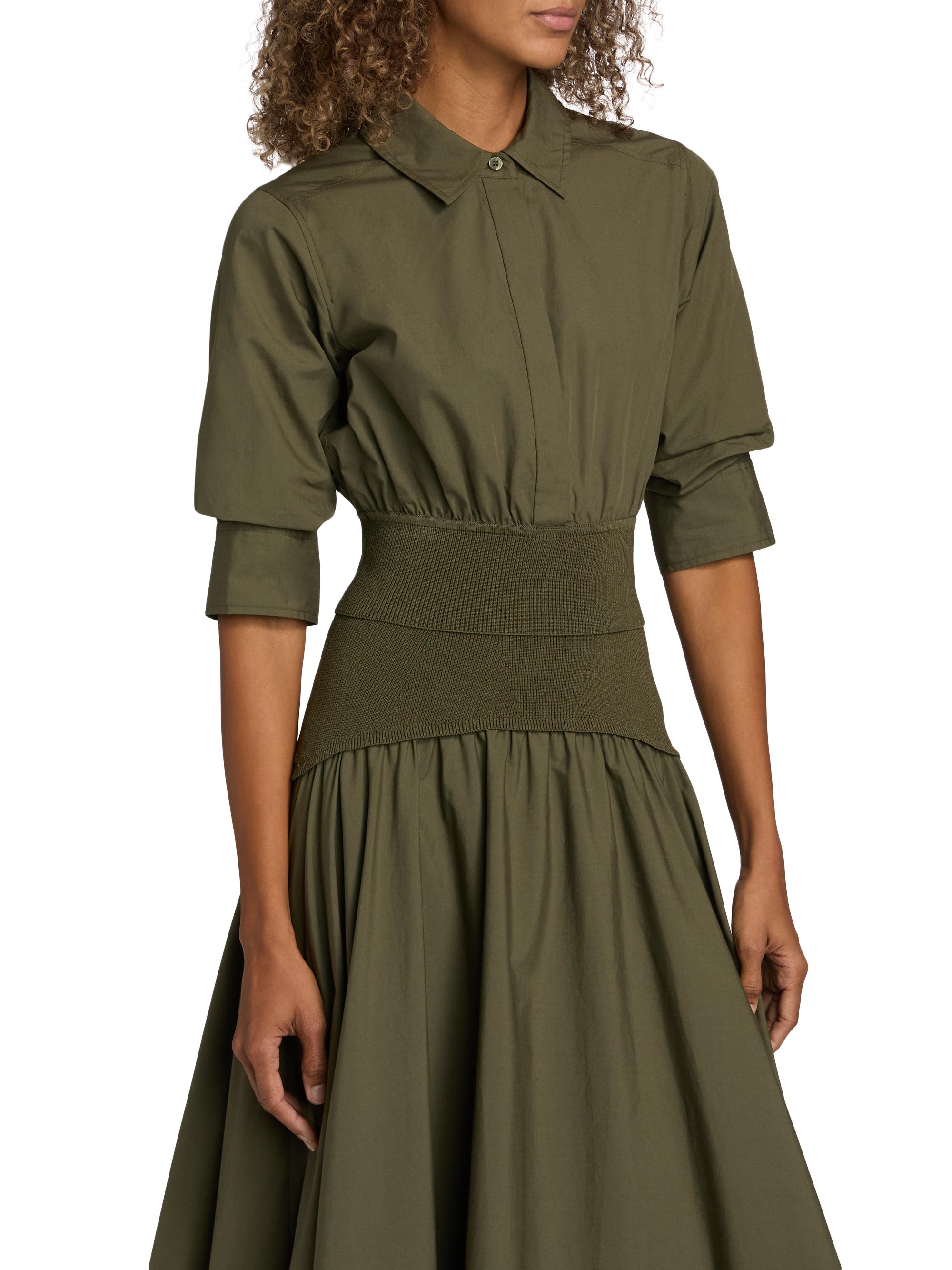 SIMKHAI Stiles Cotton Crop Shirt | Saks Fifth Avenue