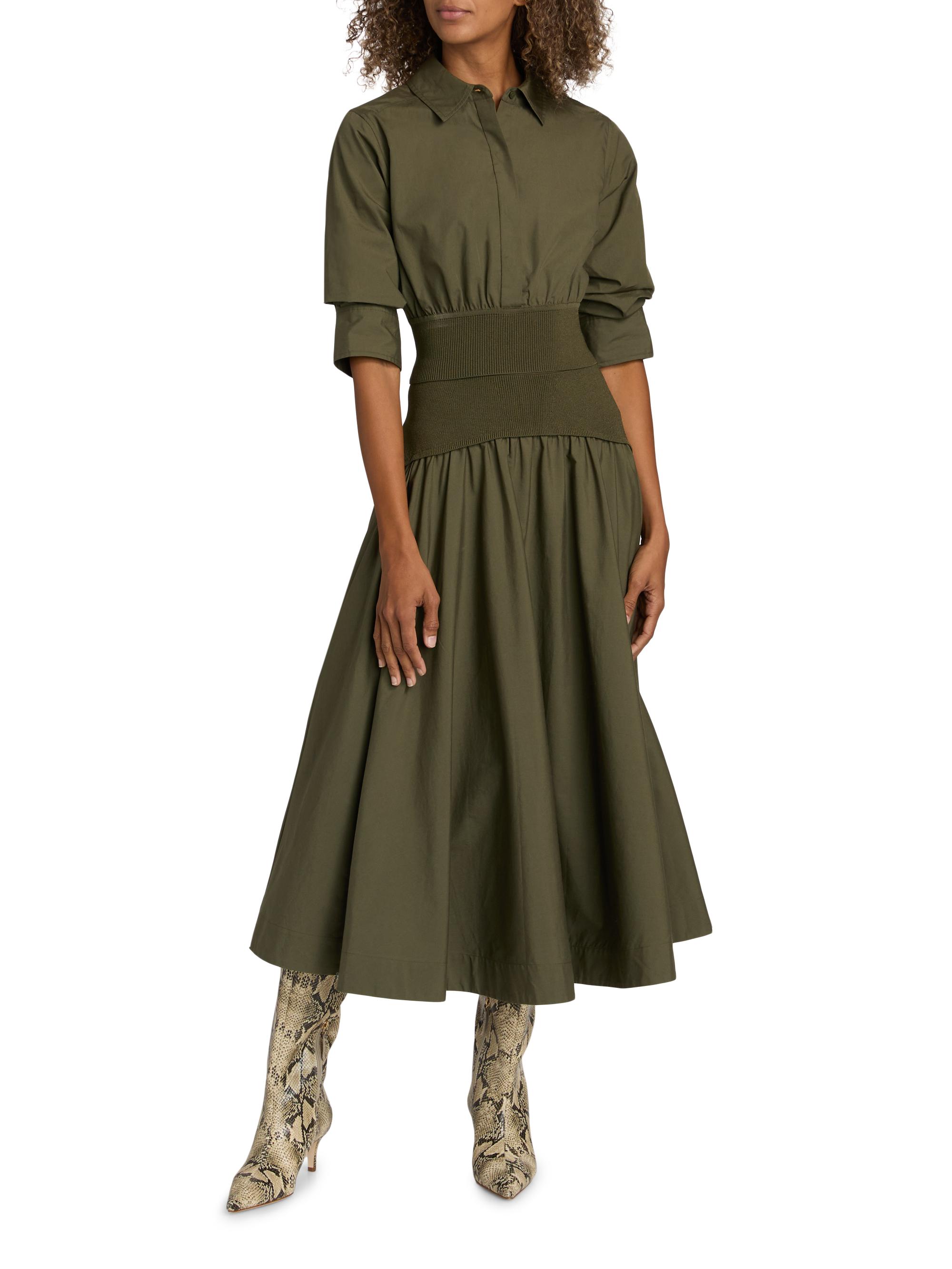 SIMKHAI Stiles Cotton Crop Shirt | Saks Fifth Avenue