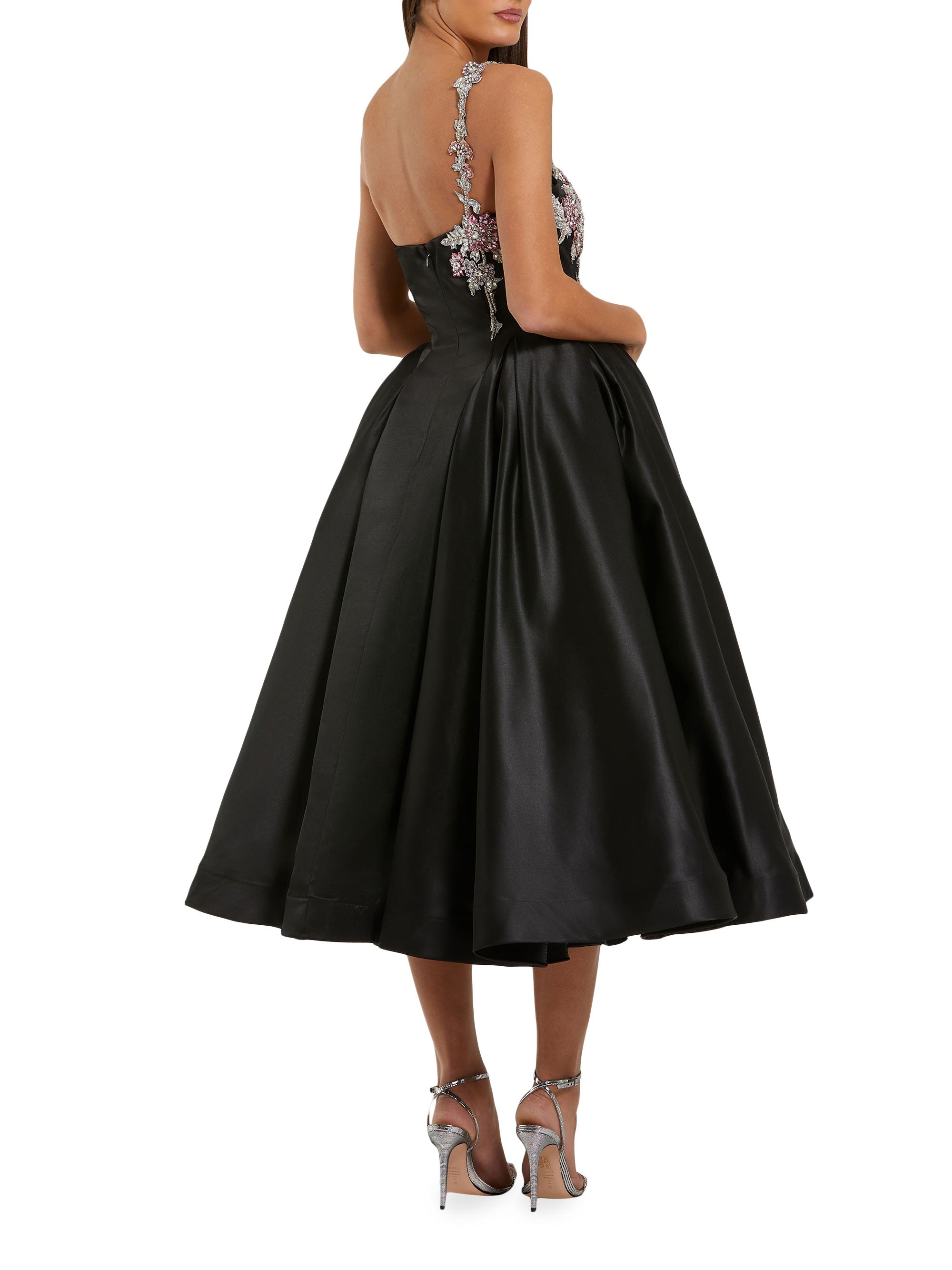 Mac Duggal Cocktail Satin Fit & Flare Midi-Dress | Saks Fifth Avenue