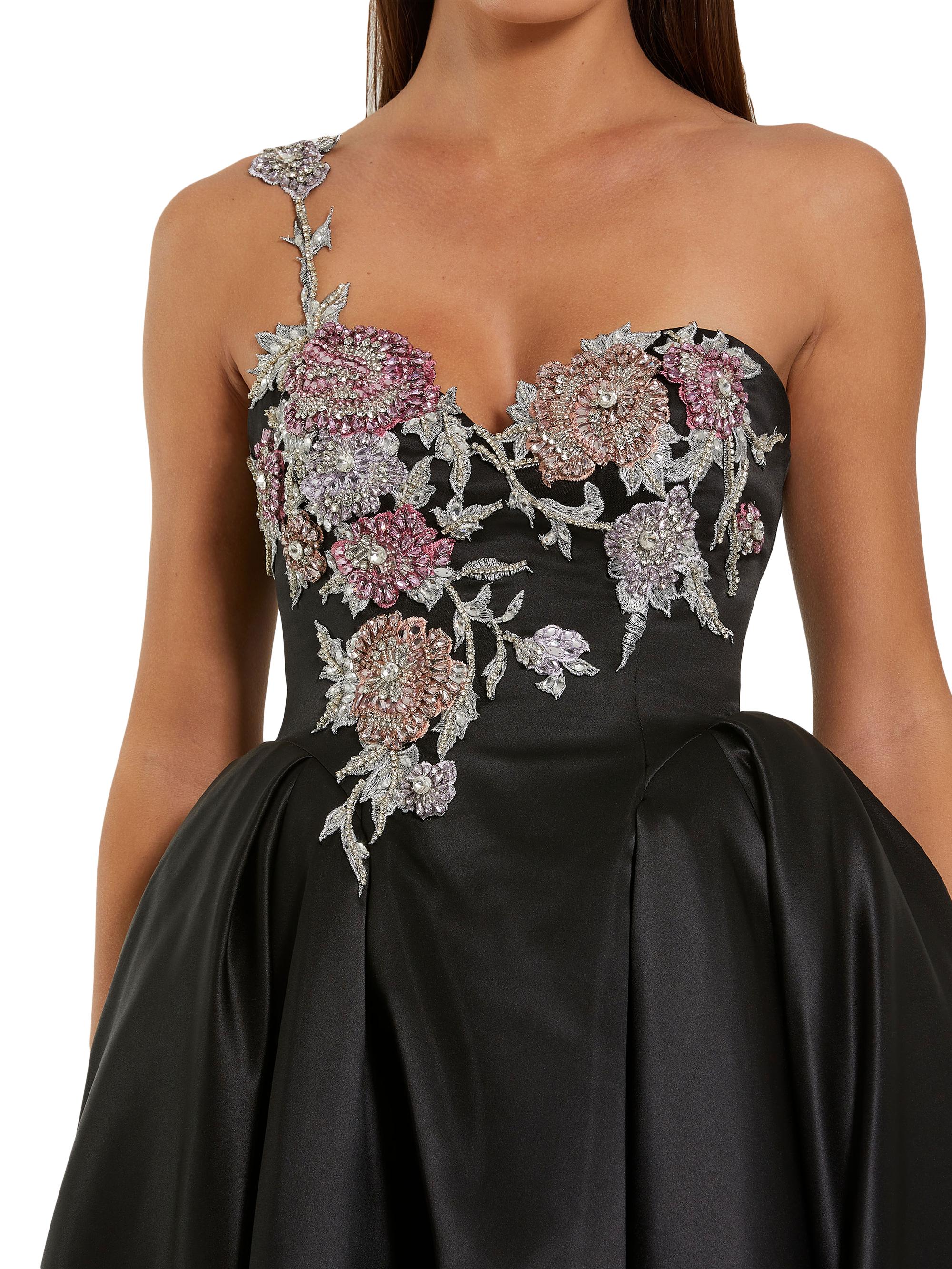 Mac Duggal Cocktail Satin Fit & Flare Midi-Dress | Saks Fifth Avenue