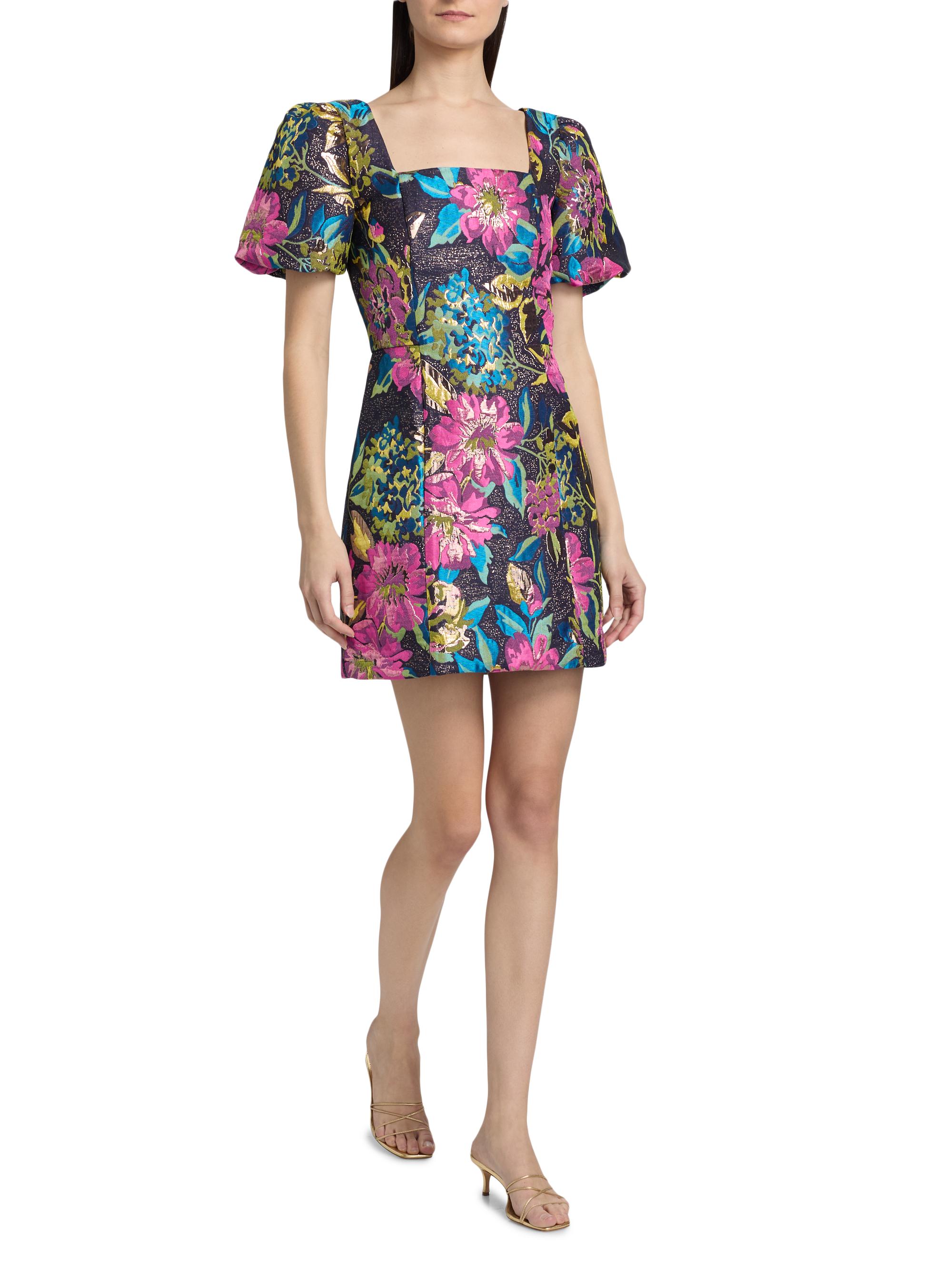 Lilly Pulitzer Booker Brocade Floral Minidress | Saks Fifth Avenue