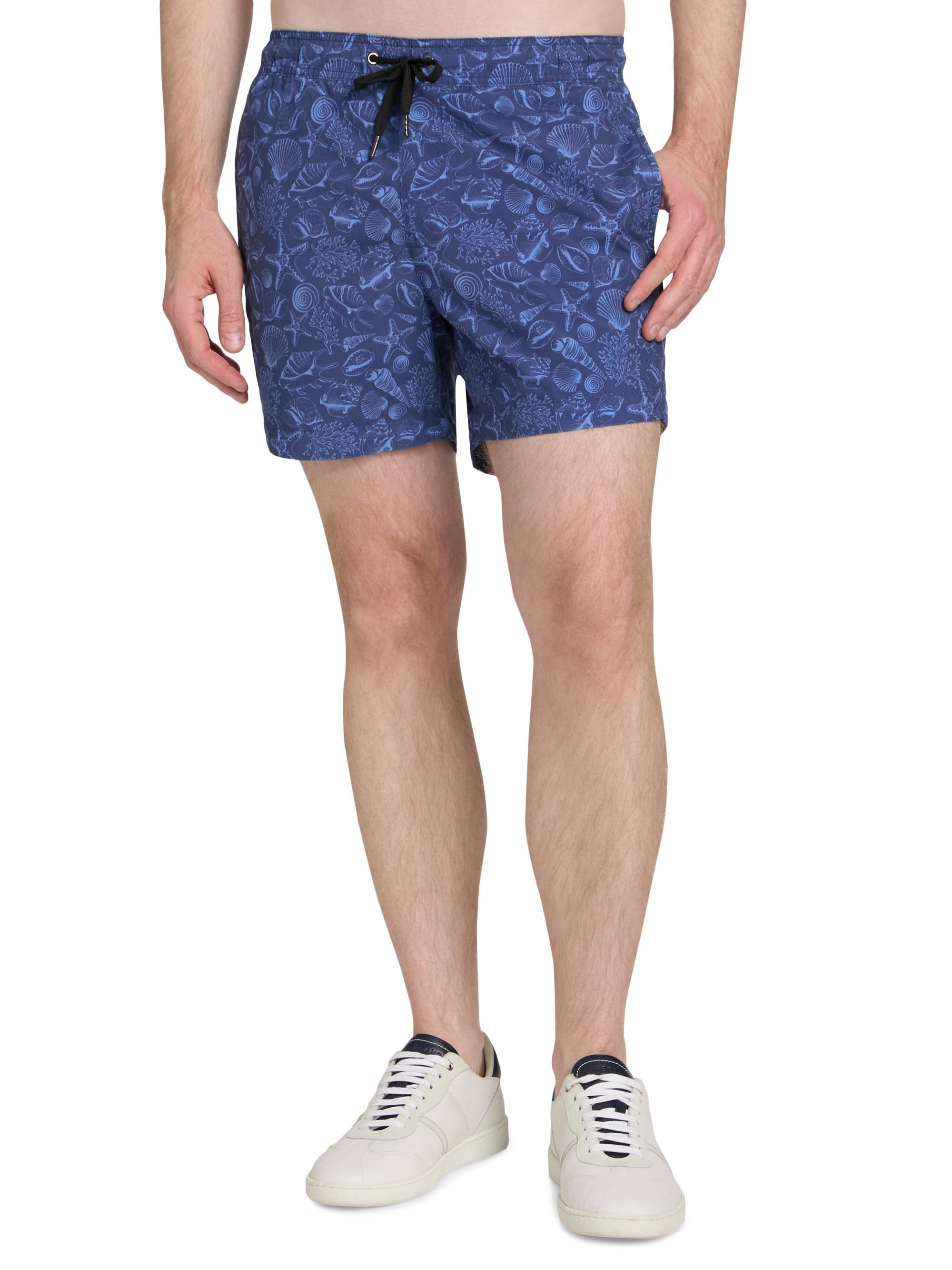 Saks Fifth Avenue COLLECTION Beach Shells Printed Drawstring Swim ...