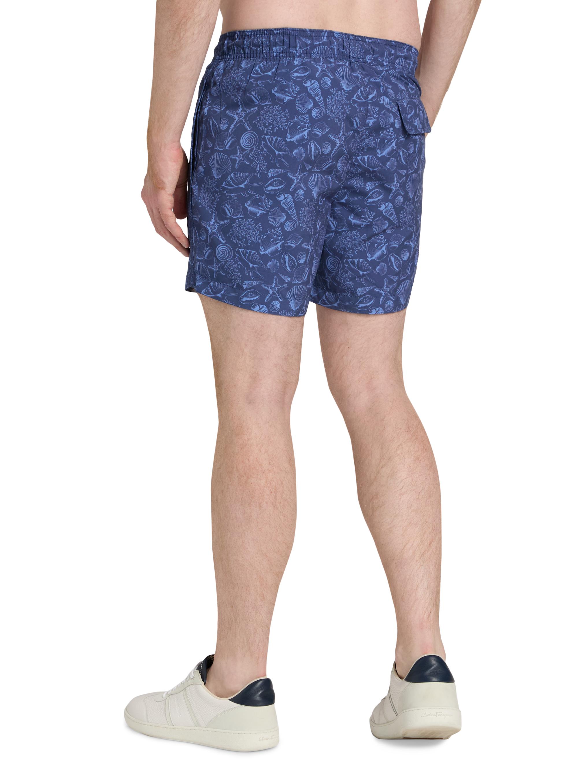 Saks Fifth Avenue COLLECTION Beach Shells Printed Drawstring Swim ...