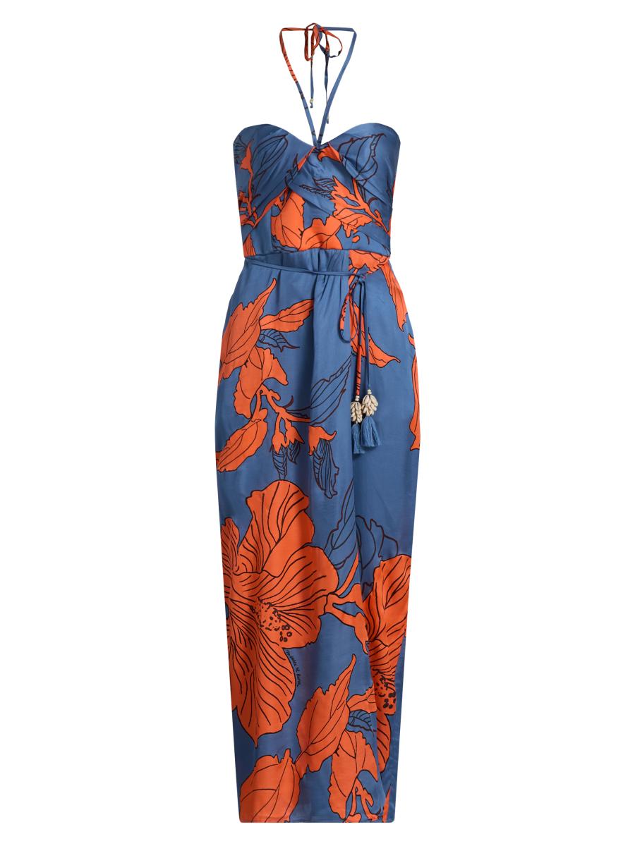 Poupette St Barth Collina Floral Halter Dress | Saks Fifth Avenue