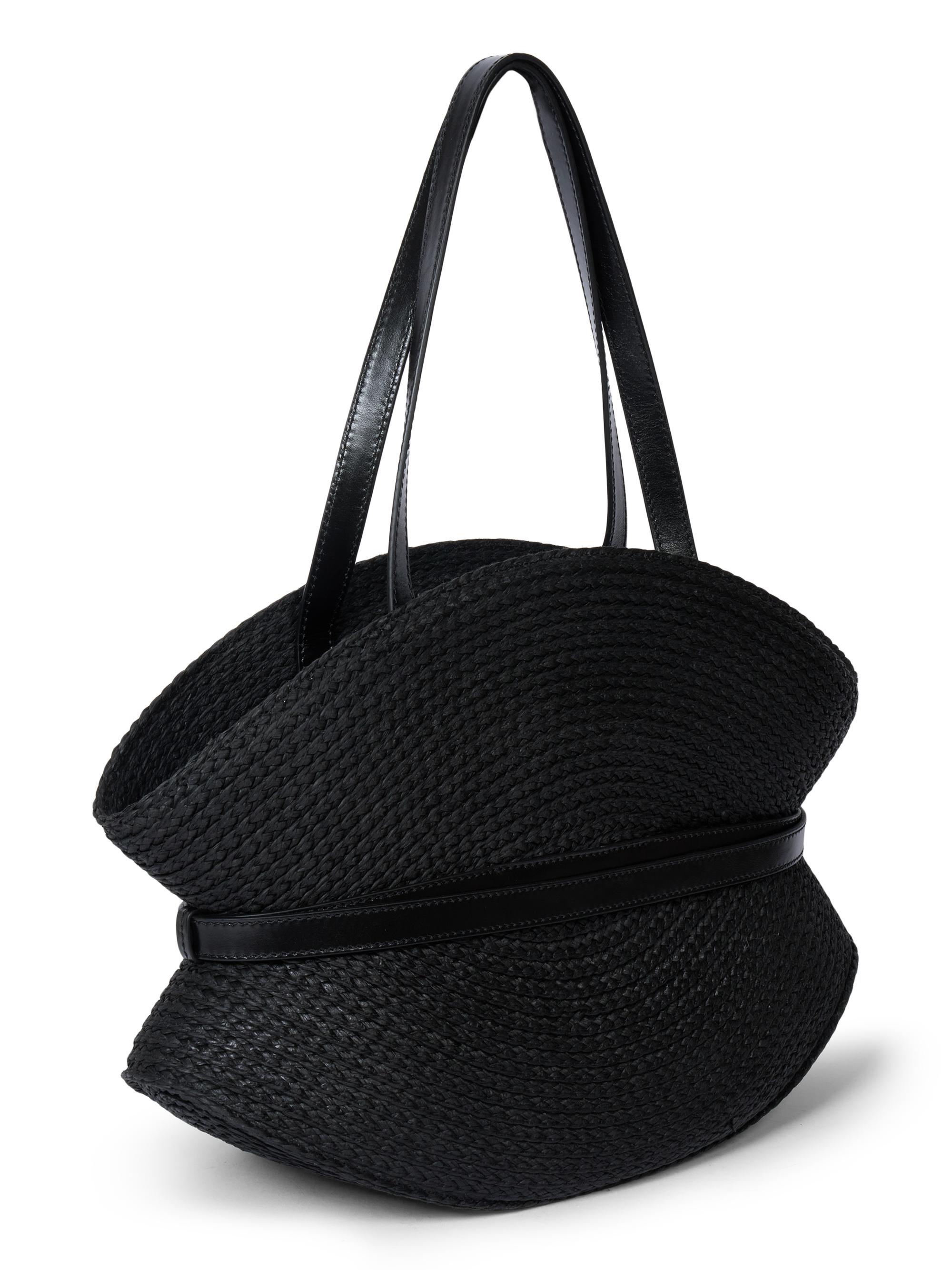 Balmain Medium Shuffle Raffia & Leather Tote Bag | Saks Fifth Avenue