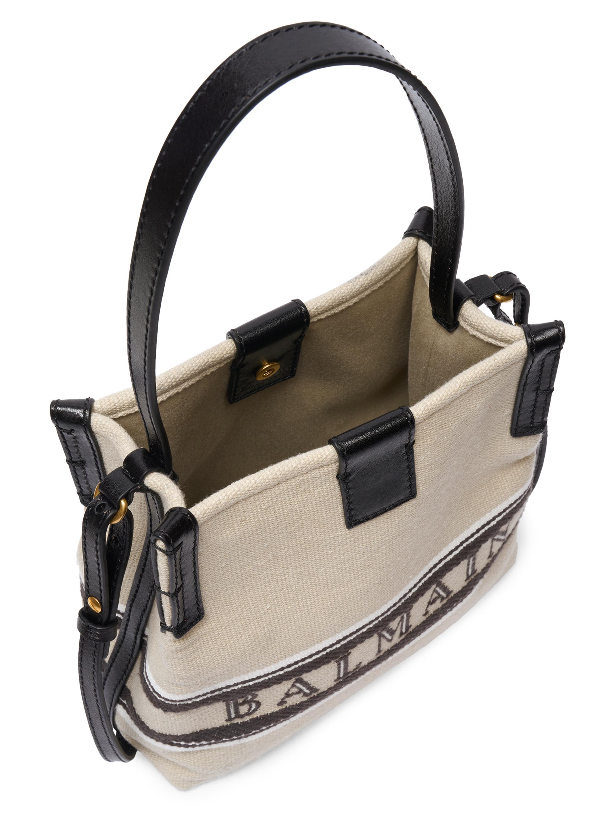 Balmain Release Logo Canvas Bucket Bag | Saks Fifth Avenue