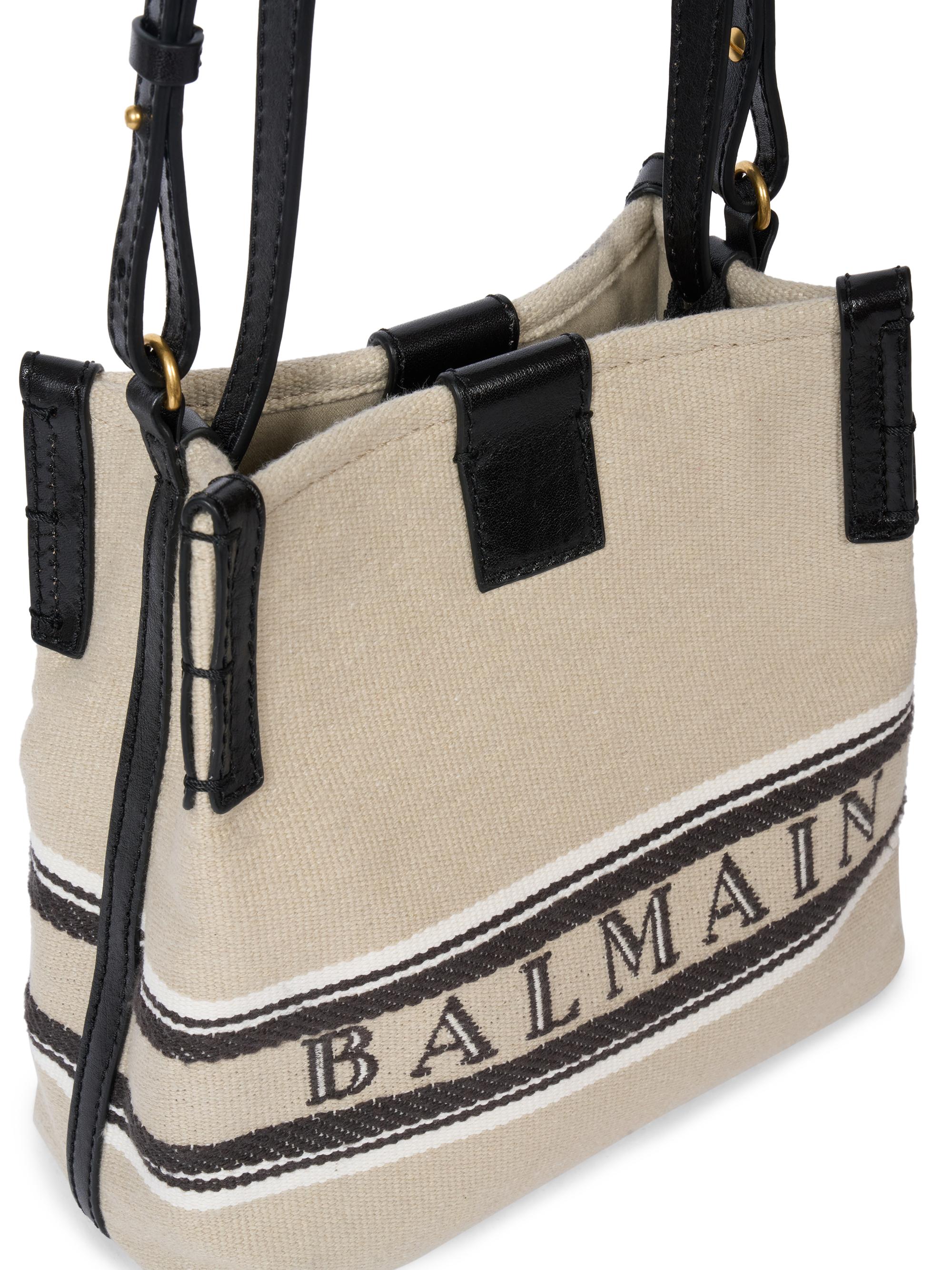 Balmain Release Logo Canvas Bucket Bag | Saks Fifth Avenue