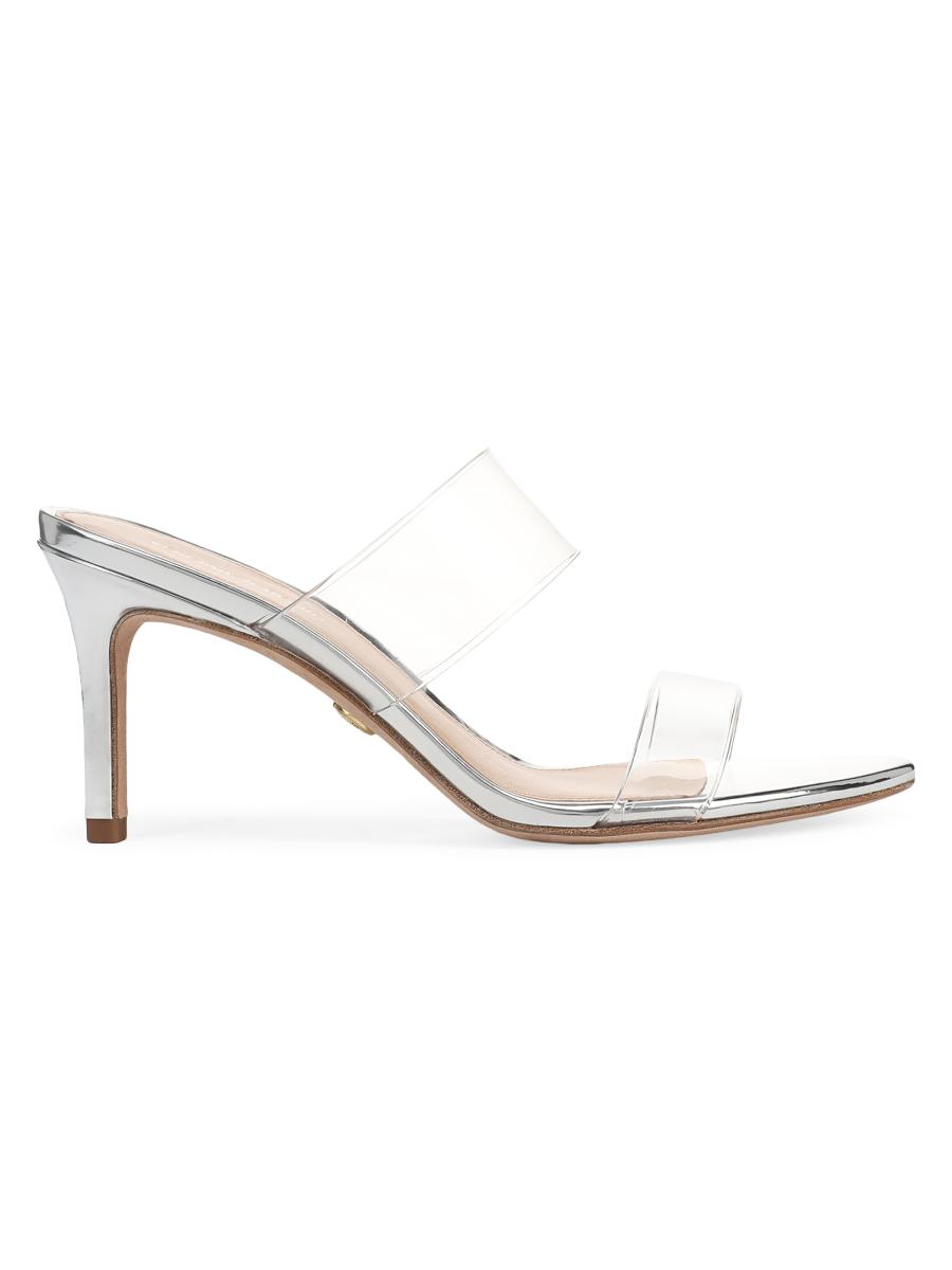 Veronica Beard Asha 75MM Transparent Stiletto Sandals | Saks Fifth Avenue