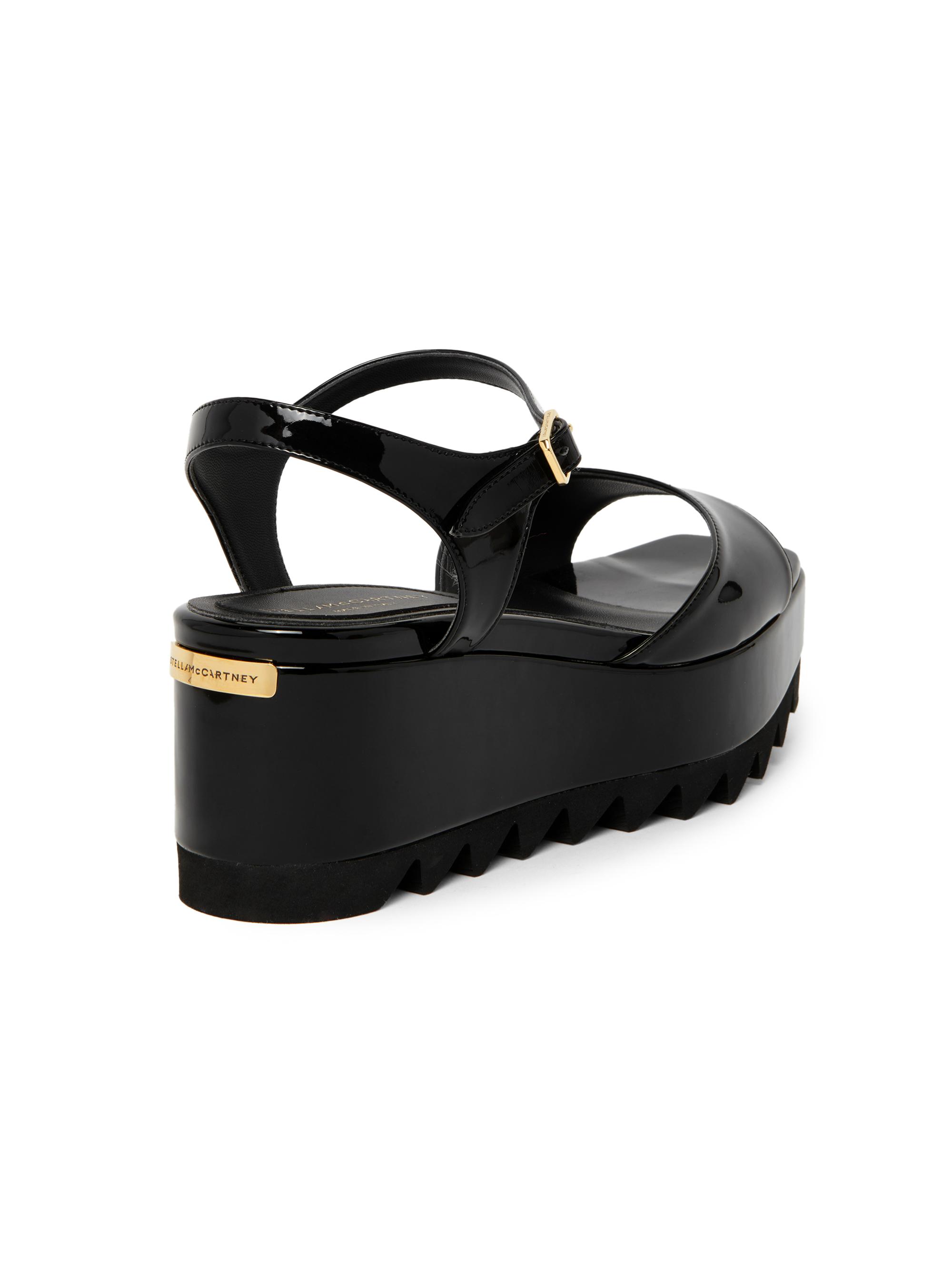 Stella McCartney Elyse 80MM Faux Patent Leather Platform Sandals | Saks ...