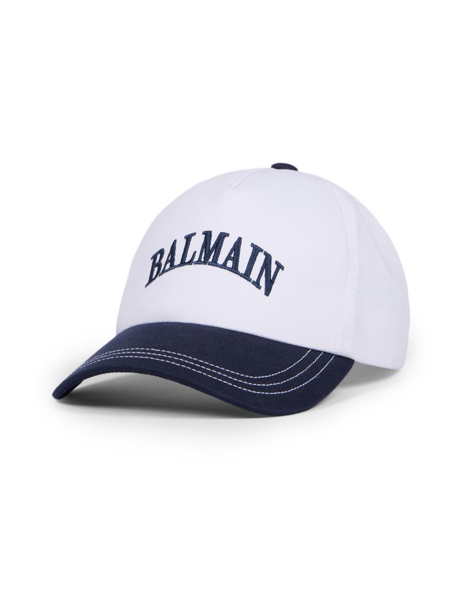 Balmain Two-Tone Embroidered-Logo Baseball Cap | Saks Fifth Avenue
