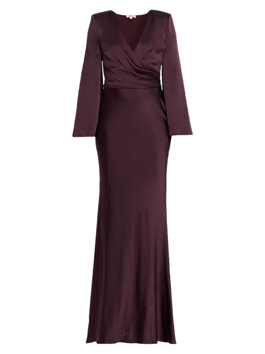 L'AGENCE Manon Satin Maxi Dress | Saks Fifth Avenue